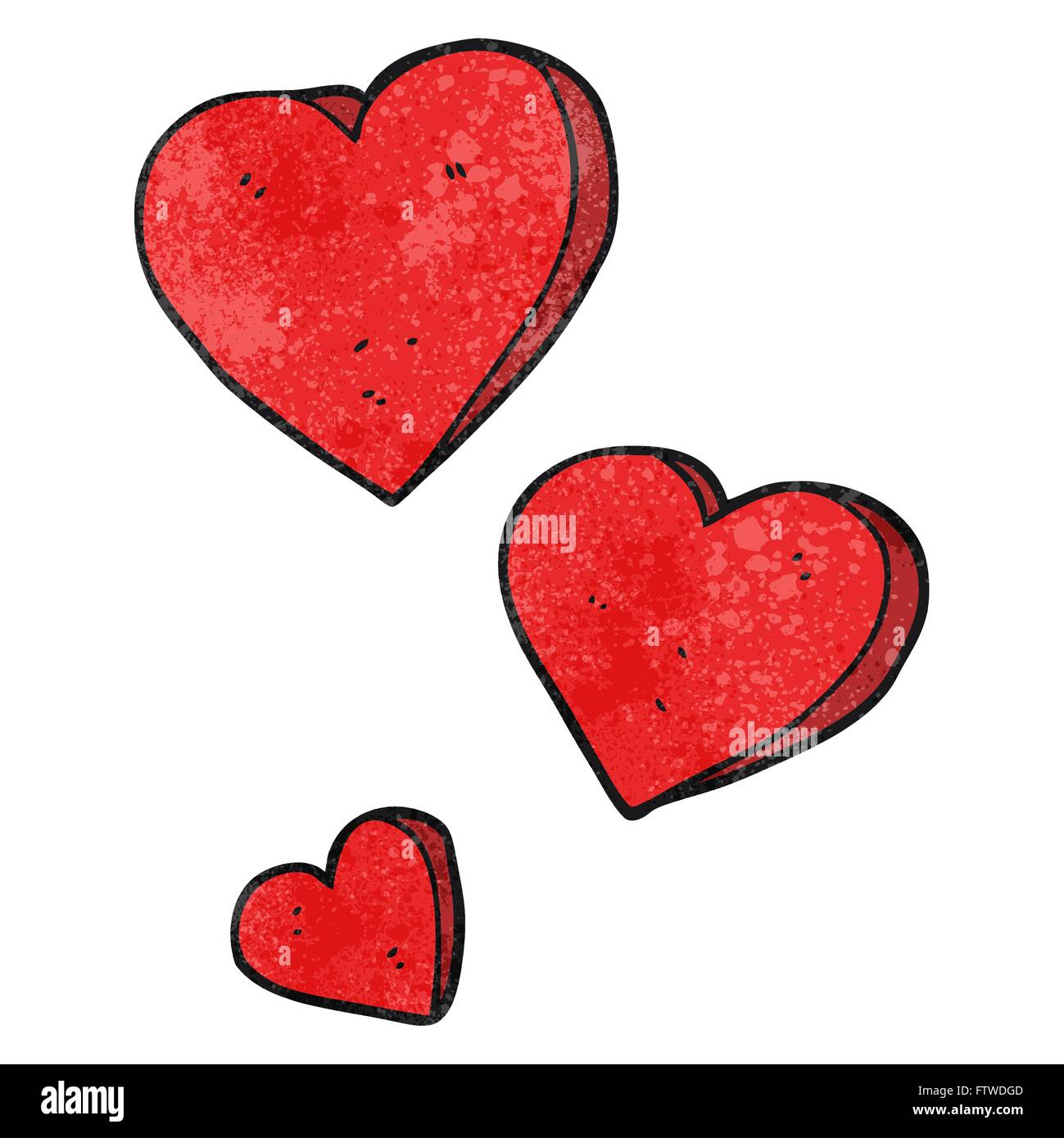Drawing hearts doodle freehand Cut Out Stock Images & Pictures - Alamy
