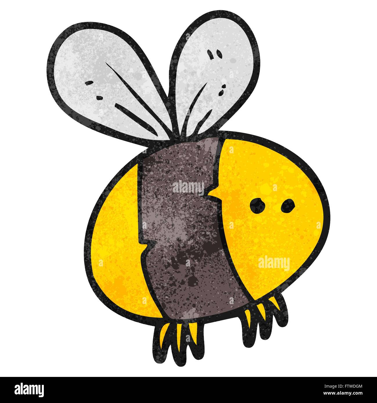 freehand textured cartoon bee Stock Vector Image & Art - Alamy