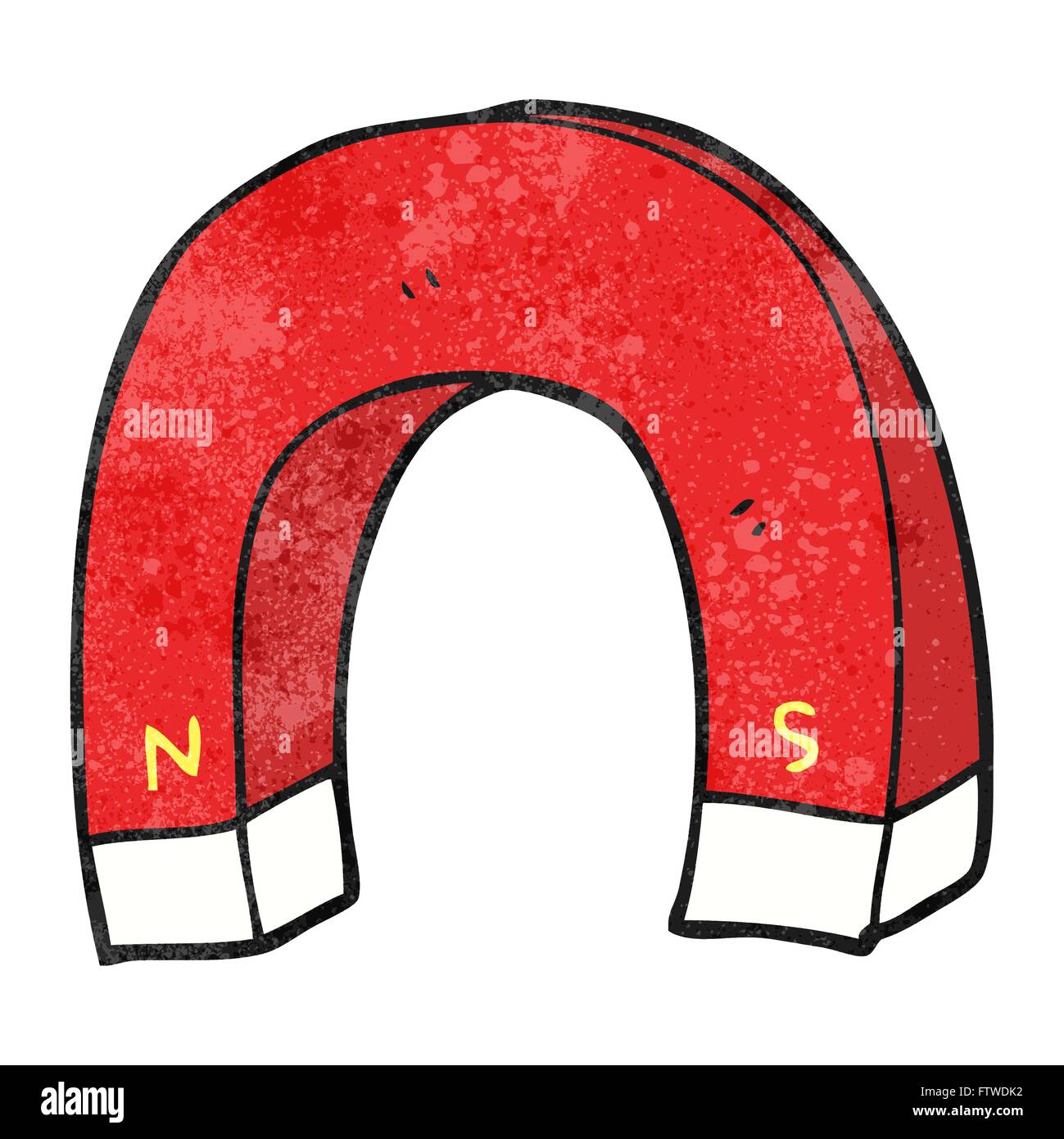 freehand textured cartoon magnet Stock Vector Image & Art - Alamy