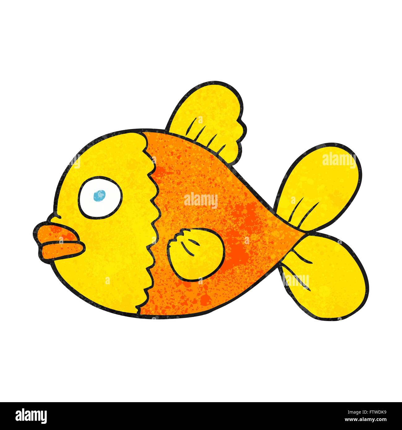 freehand textured cartoon fish Stock Vector Image & Art - Alamy