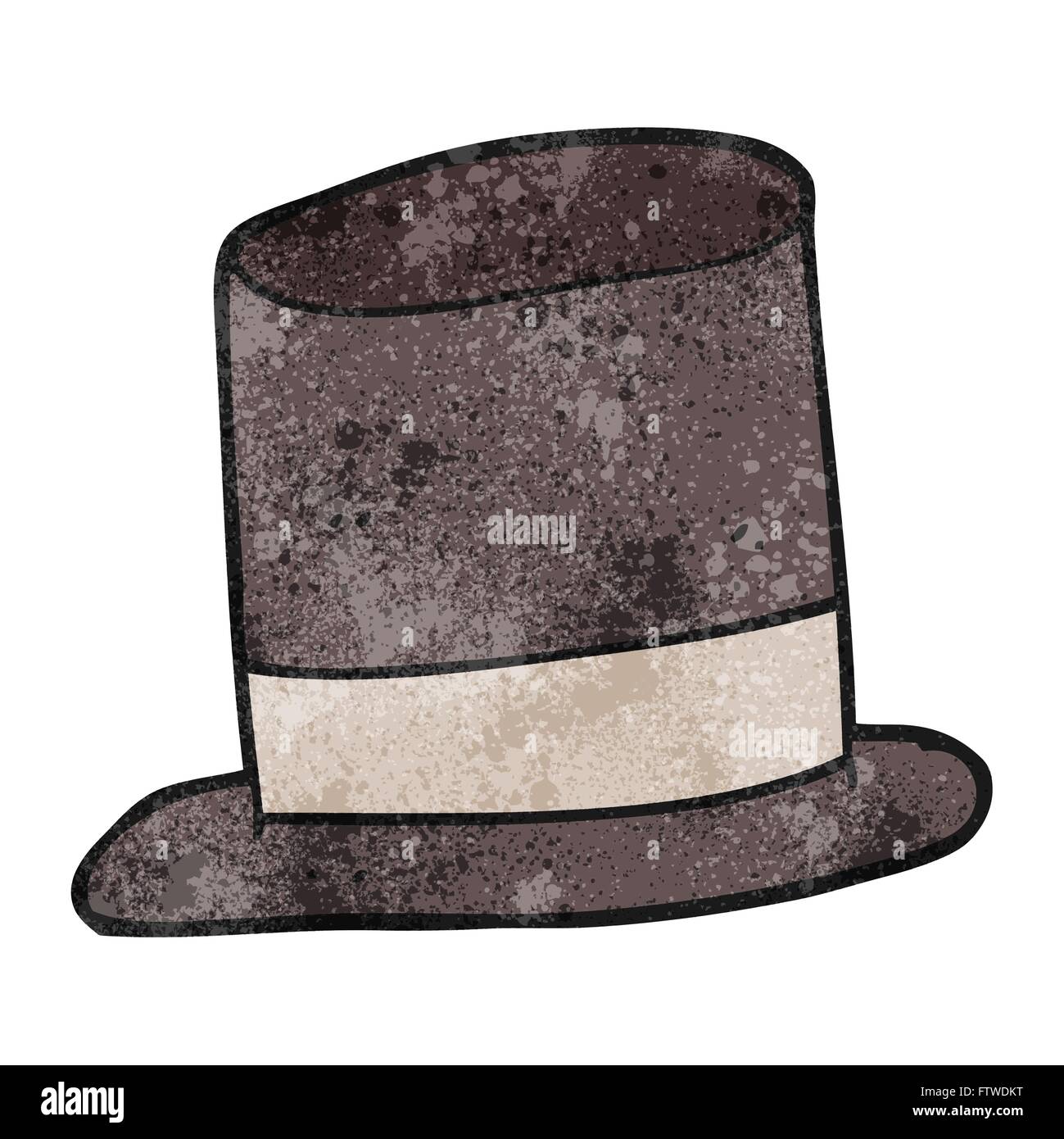 freehand textured cartoon top hat Stock Vector Image & Art - Alamy
