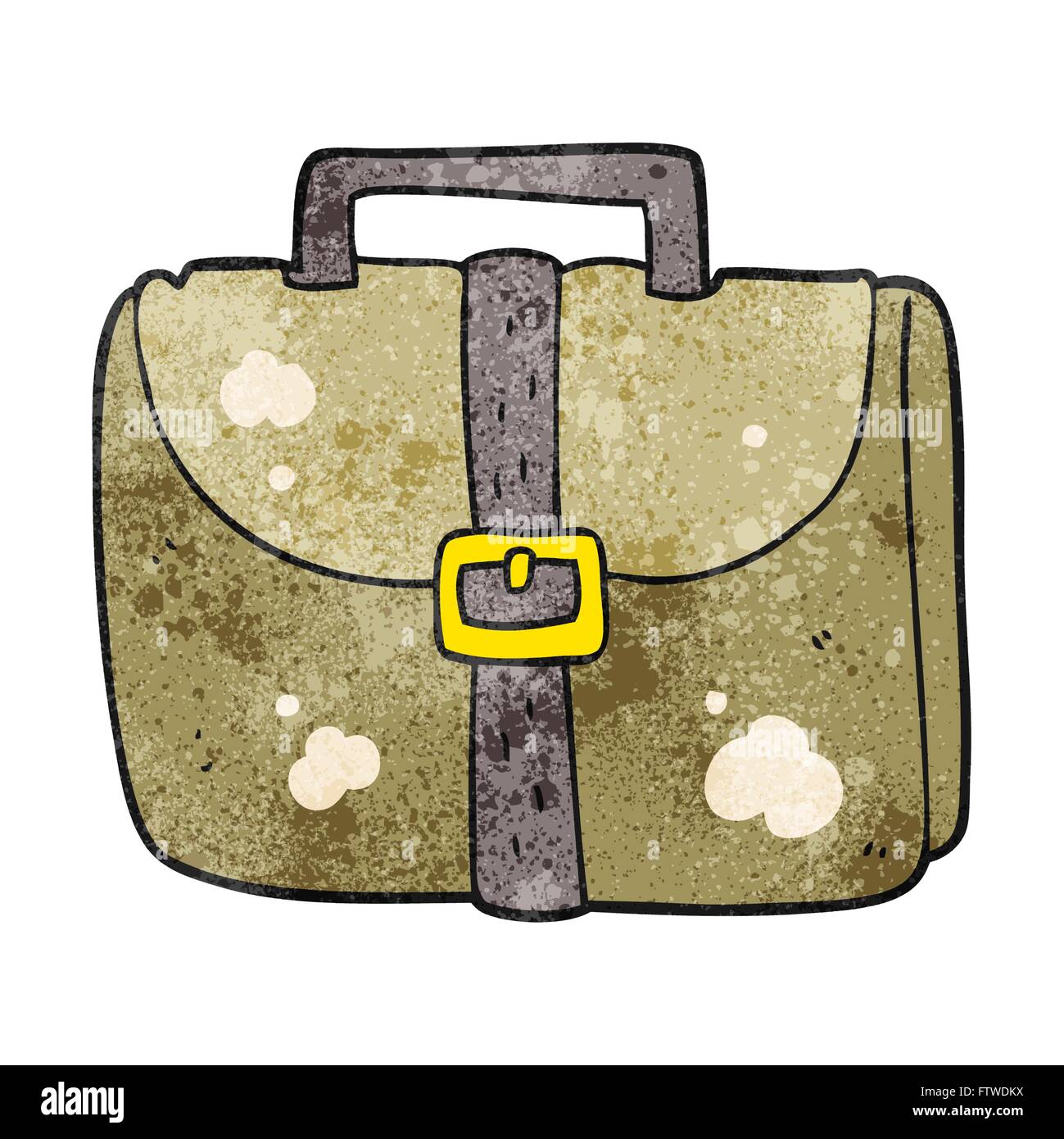 freehand textured cartoon old work bag Stock Vector Image & Art - Alamy