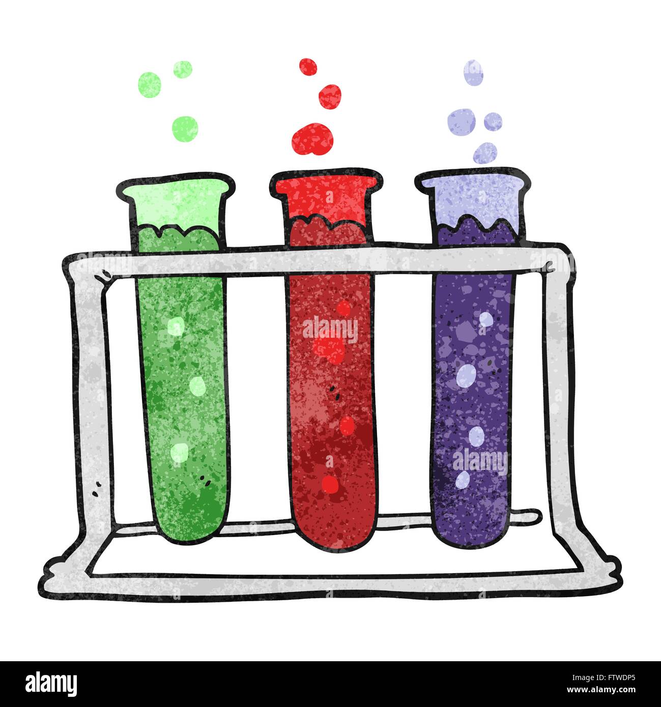 freehand textured cartoon rack of test tubes Stock Vector Image & Art ...