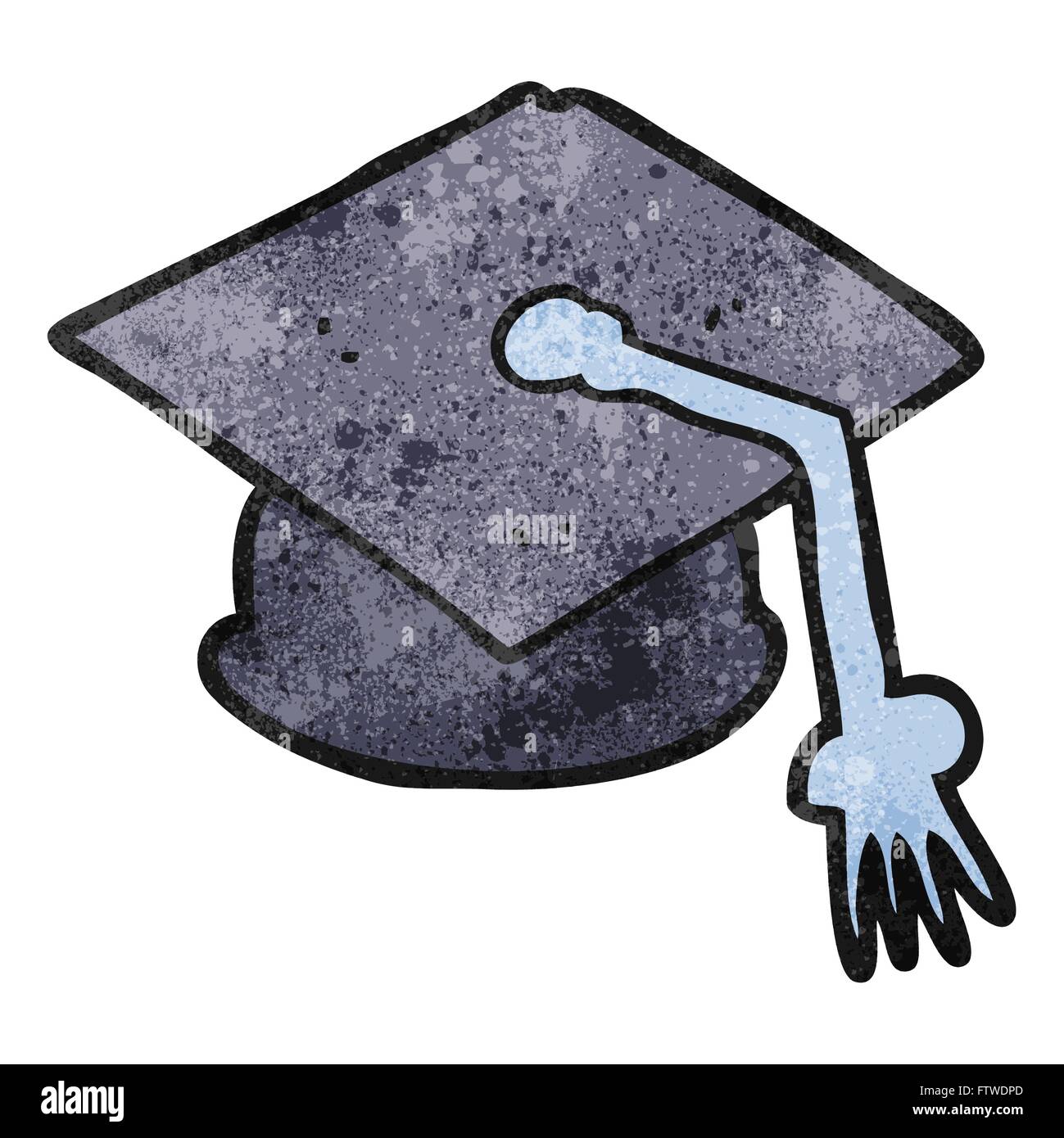 freehand textured cartoon graduation cap Stock Vector Image & Art - Alamy