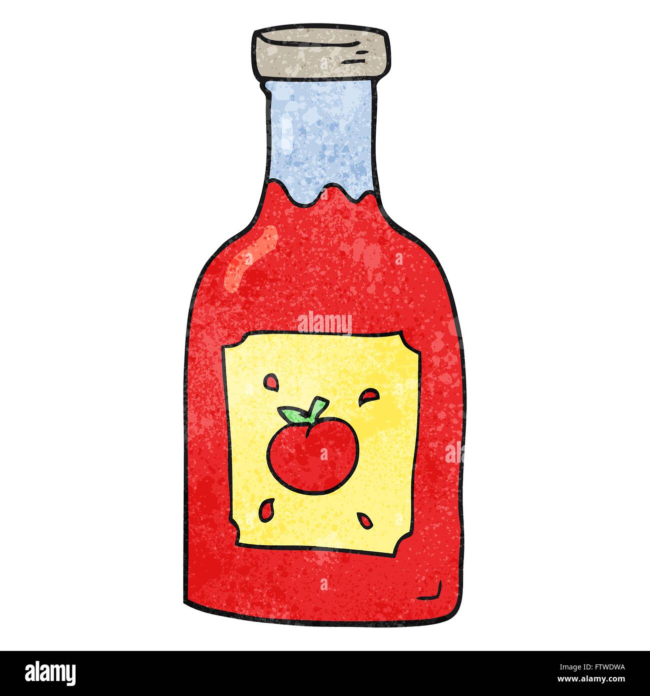 freehand textured cartoon ketchup Stock Vector Image & Art - Alamy