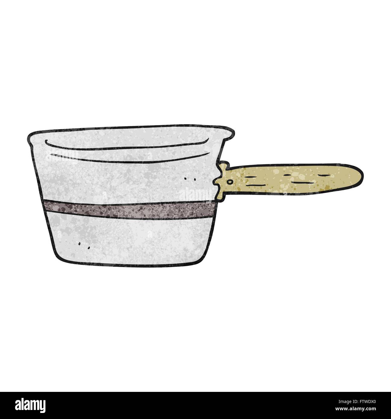 freehand textured cartoon saucepan Stock Vector Image & Art - Alamy