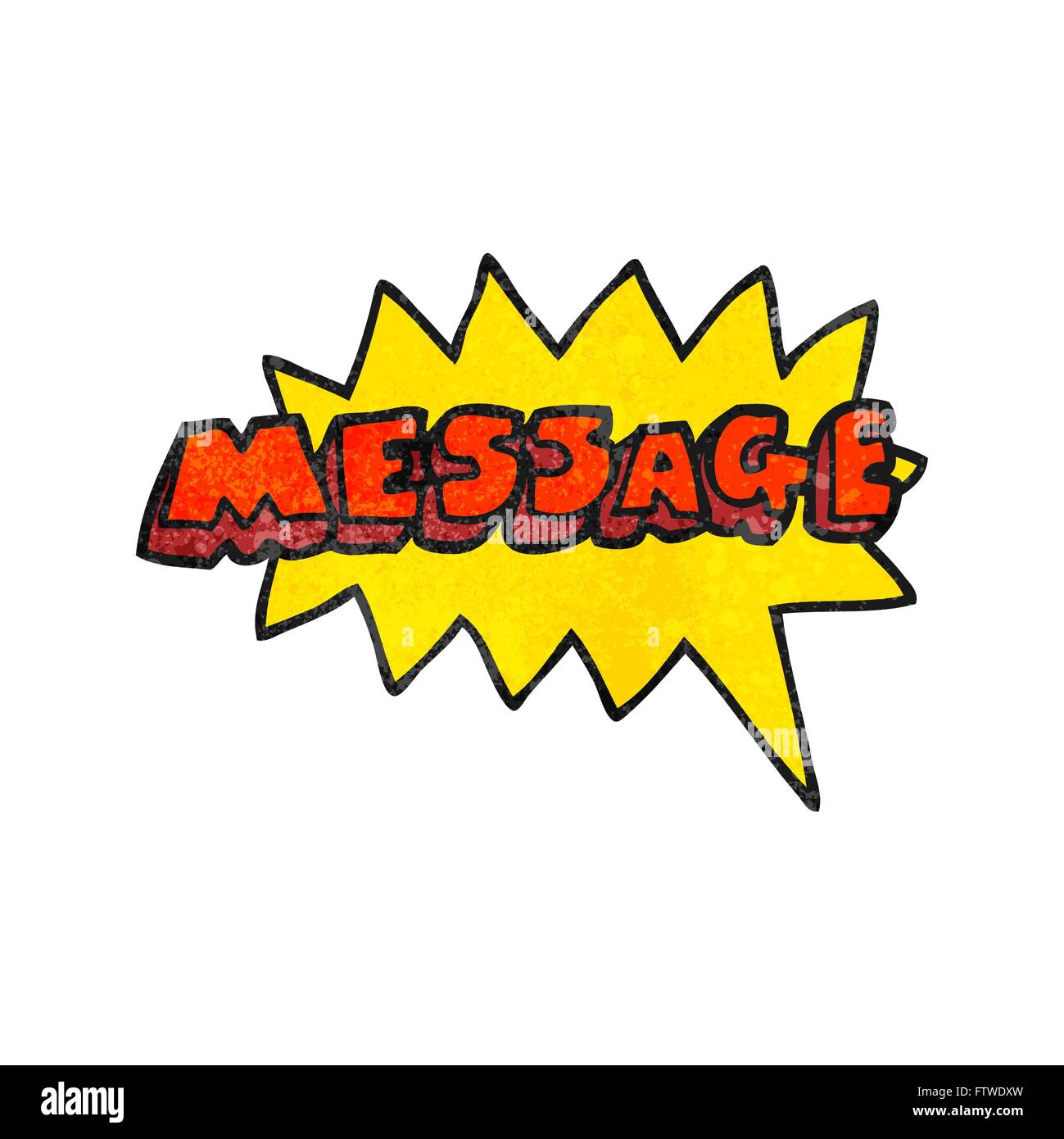 freehand textured cartoon message text Stock Vector Image & Art - Alamy