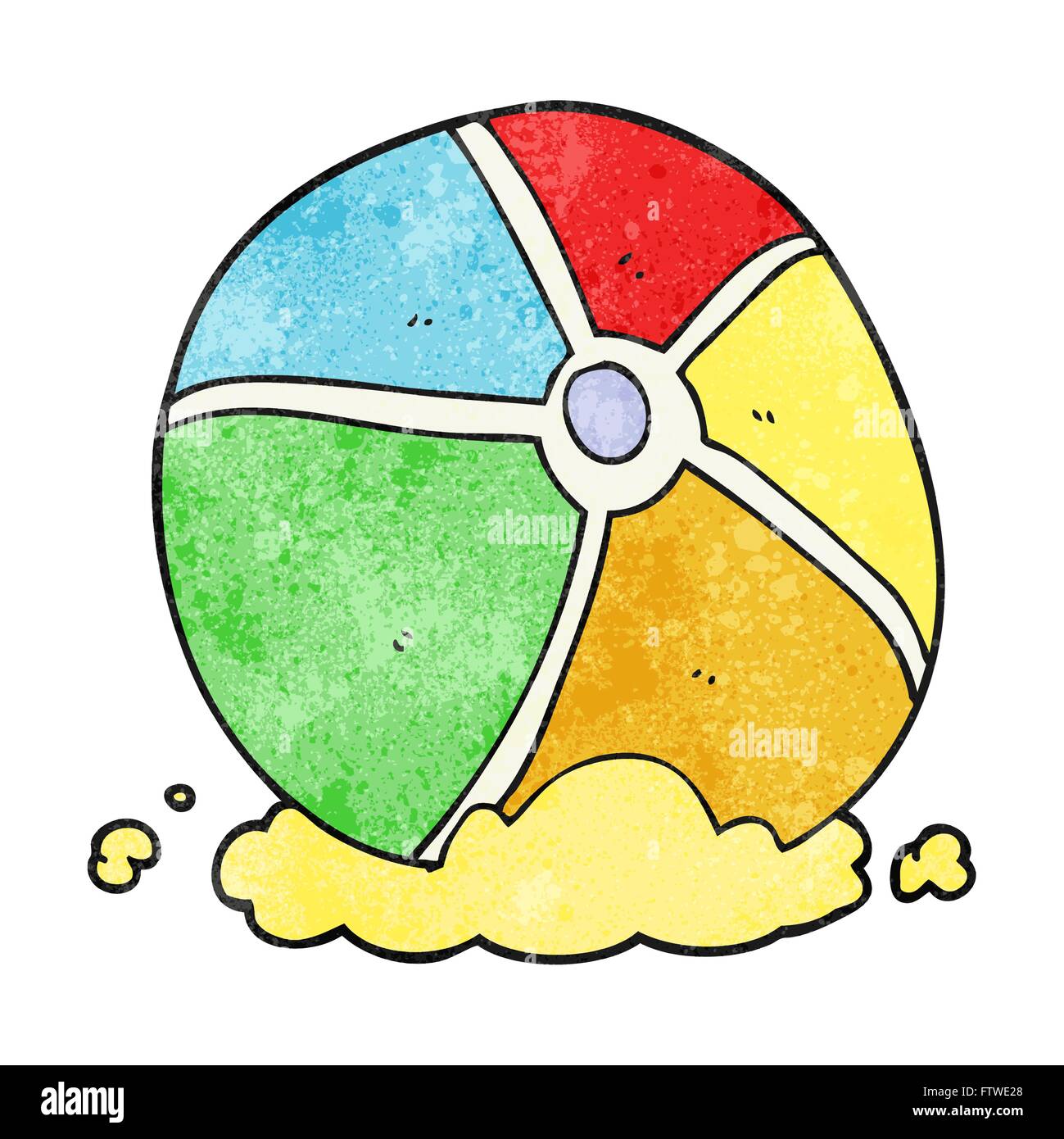 freehand textured cartoon beach ball Stock Vector Image & Art - Alamy