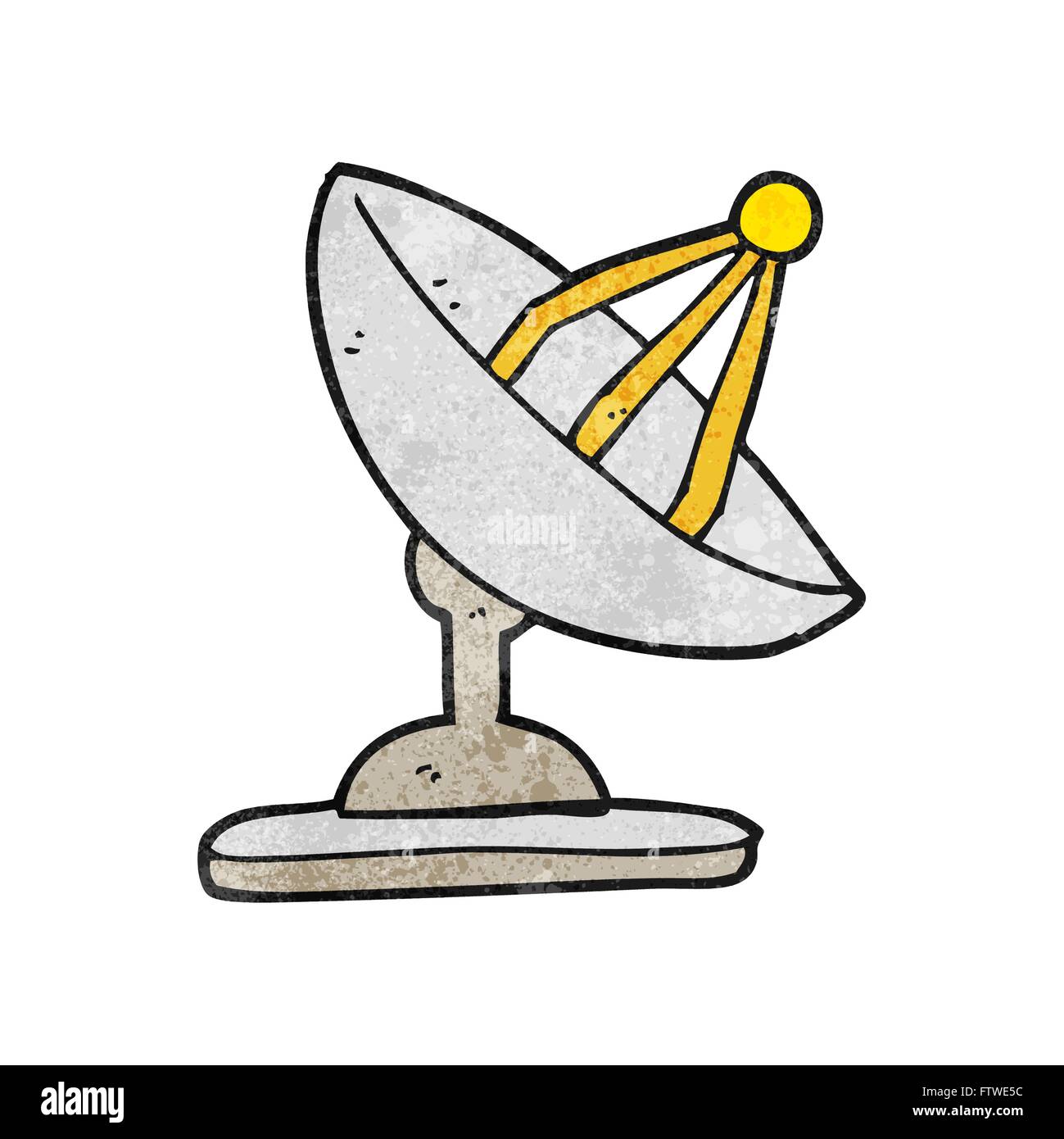 freehand textured cartoon satellite dish Stock Vector Image & Art - Alamy