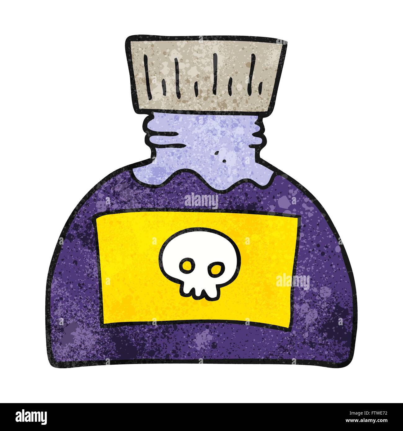 freehand textured cartoon poison Stock Vector Image & Art - Alamy