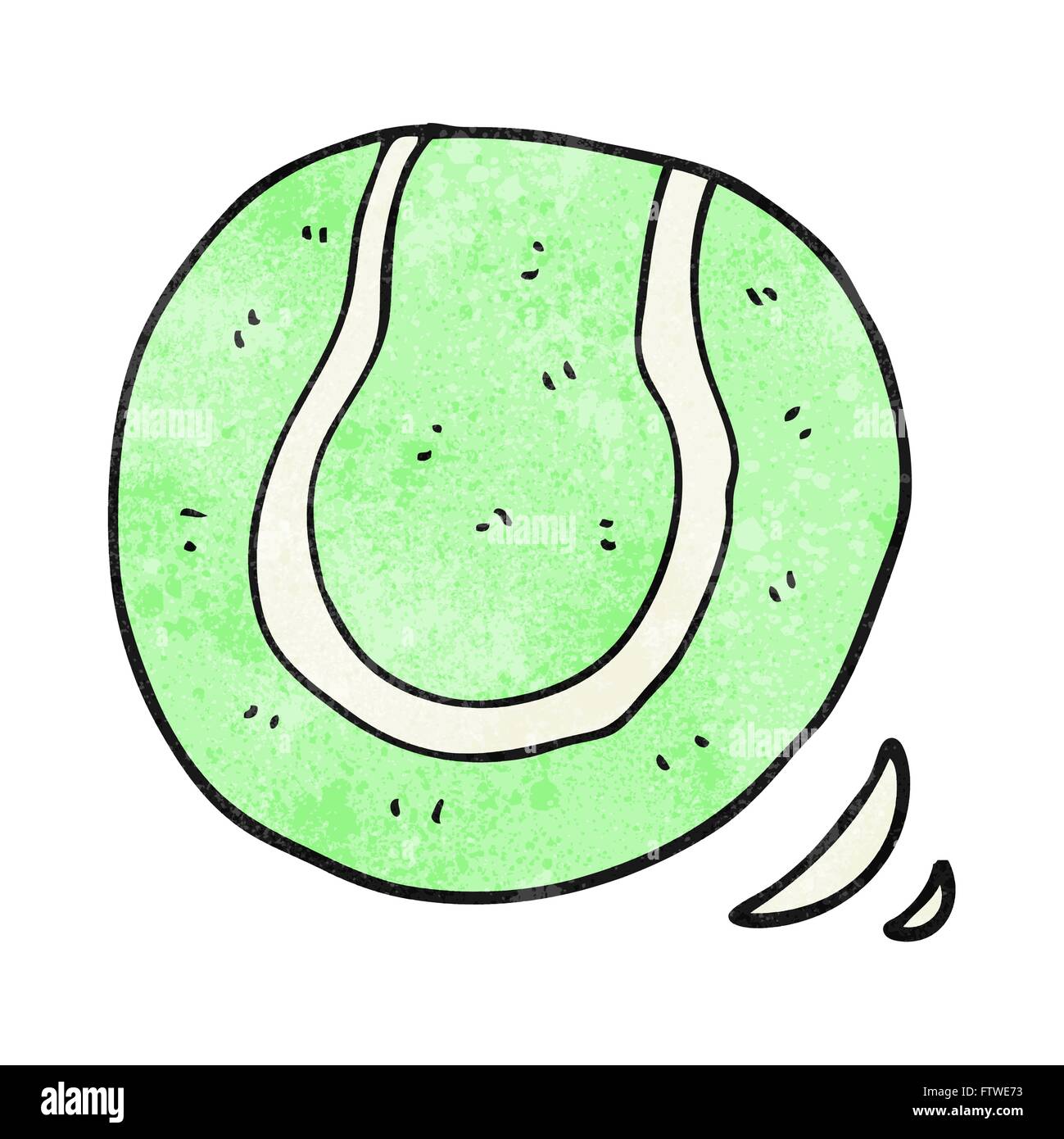 freehand textured cartoon tennis ball Stock Vector Image & Art - Alamy