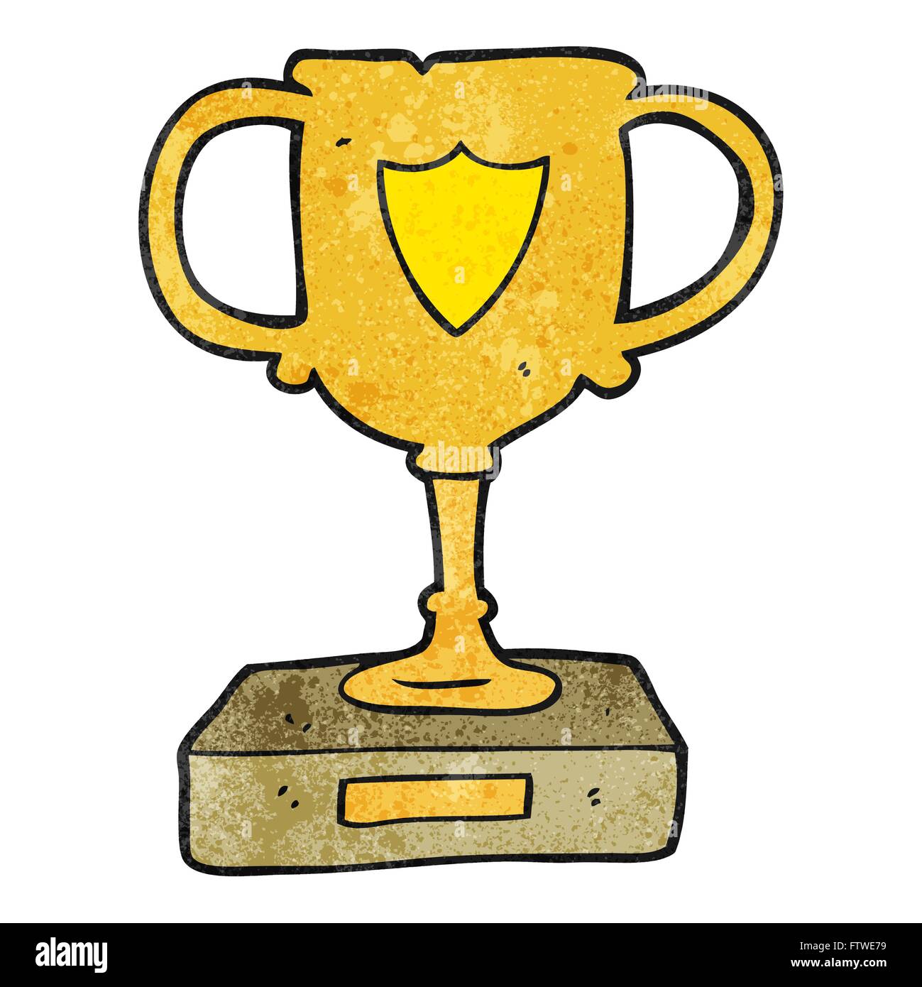 freehand textured cartoon trophy Stock Vector Image & Art - Alamy