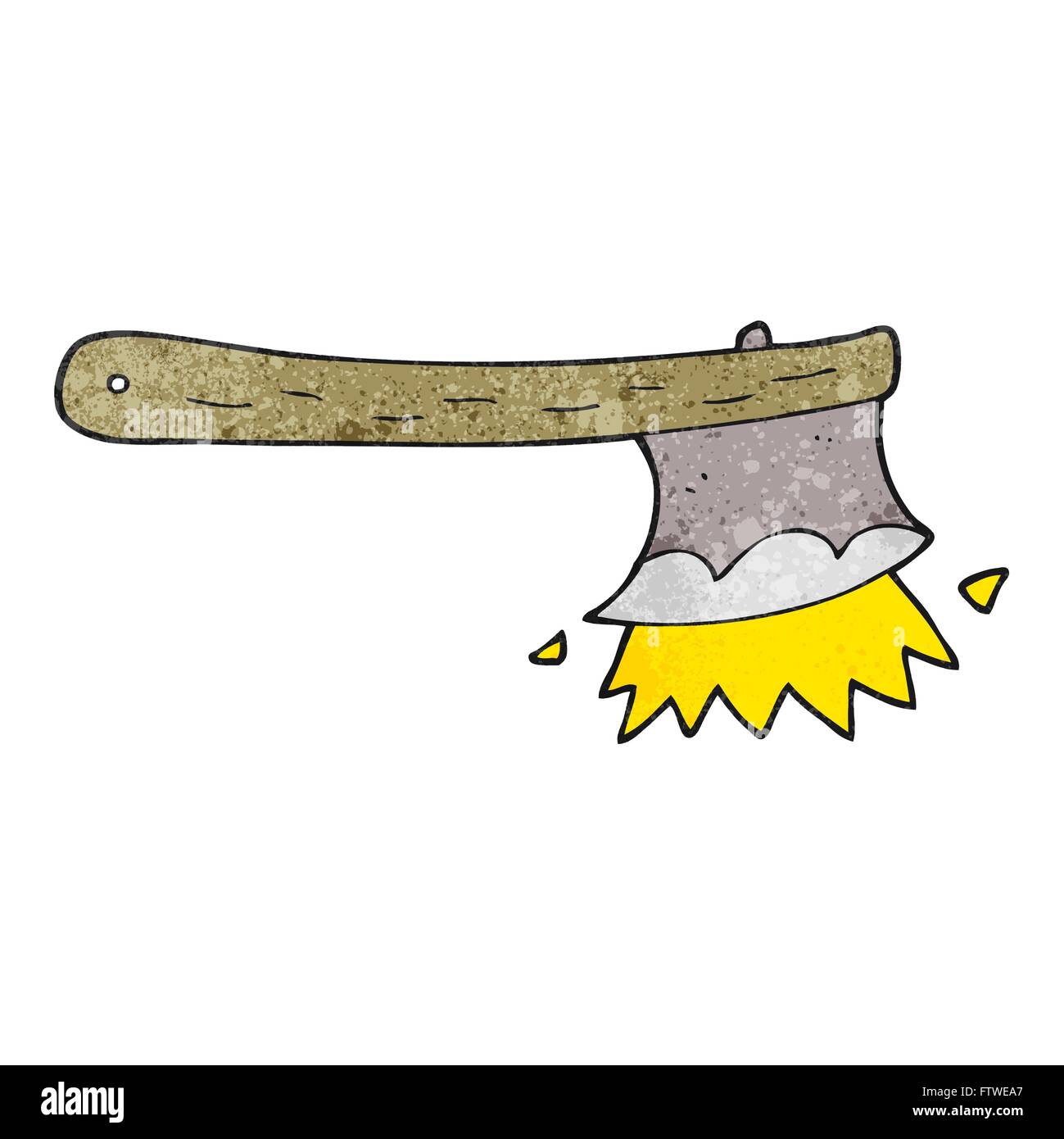 freehand textured cartoon striking axe Stock Vector Image & Art - Alamy