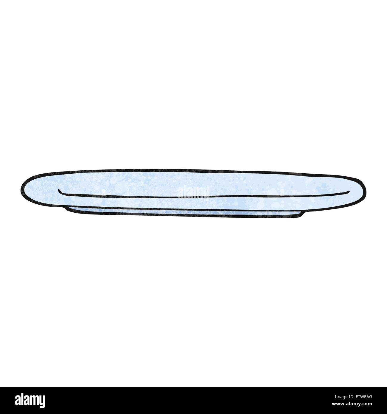 freehand textured cartoon empty plate Stock Vector Image & Art - Alamy