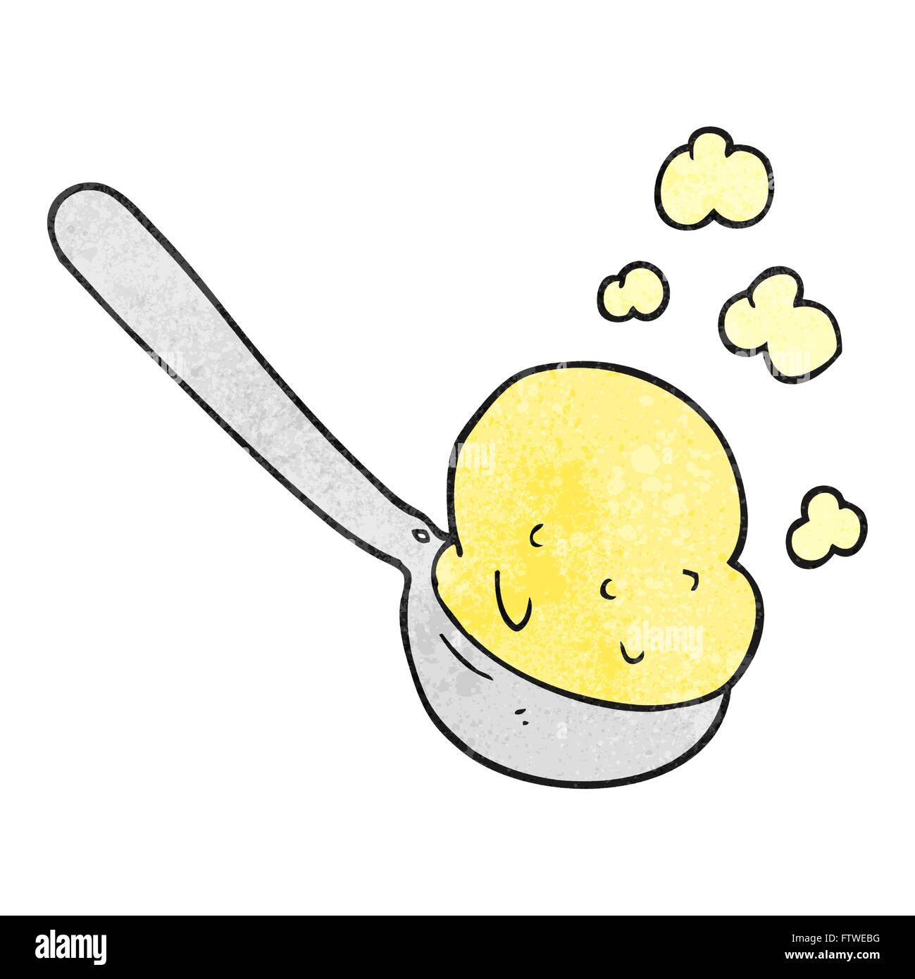 freehand textured cartoon scoop of ice cream Stock Vector Image & Art ...