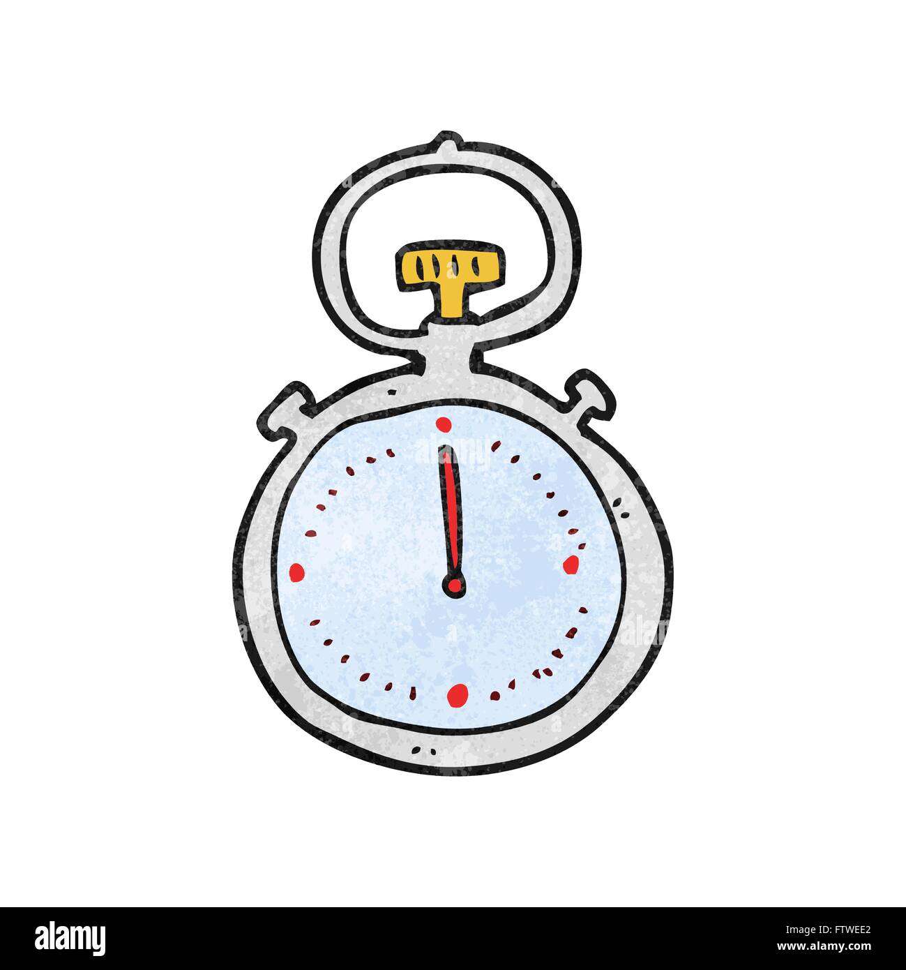 freehand textured cartoon stop watch Stock Vector Image & Art - Alamy