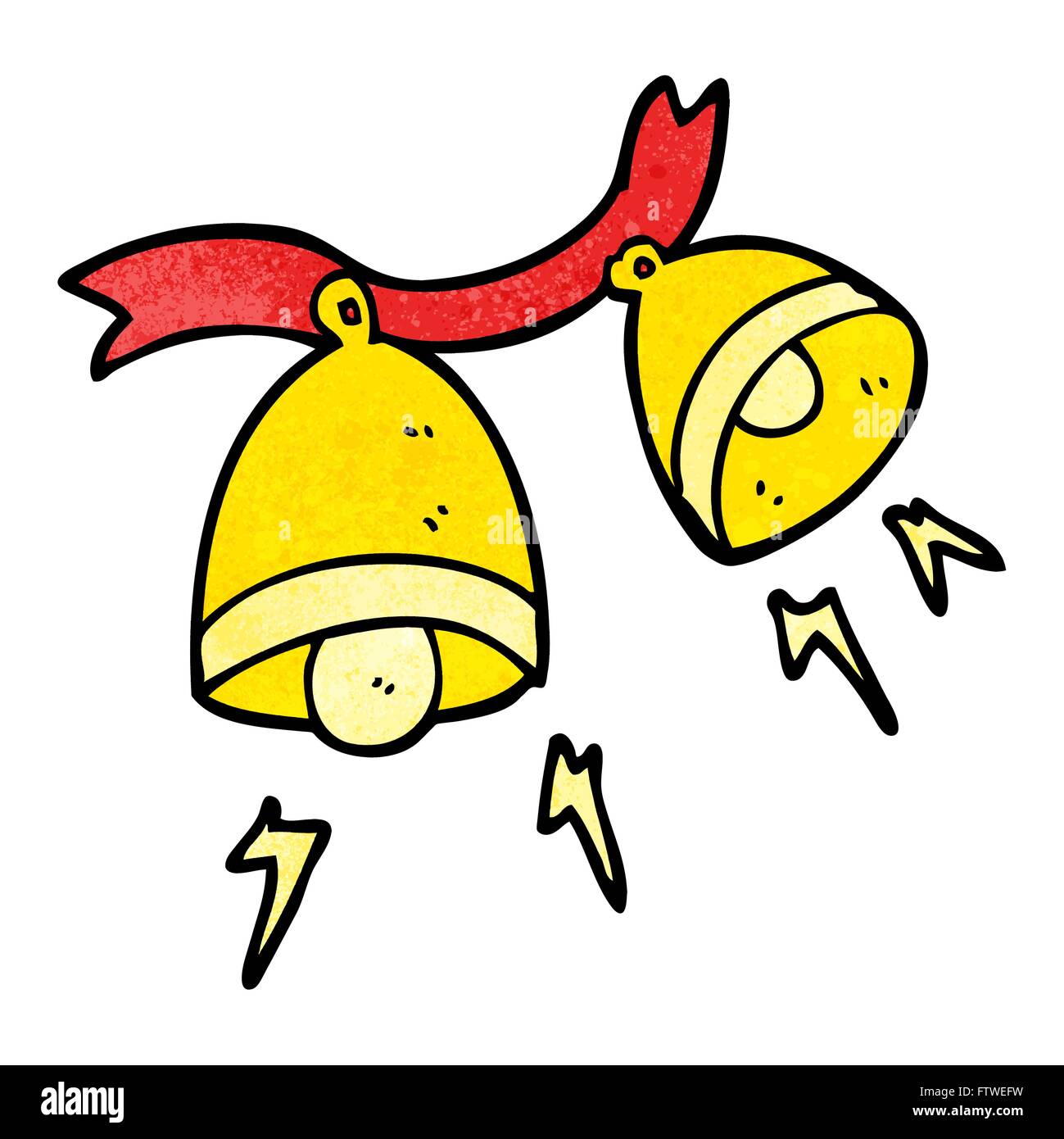 freehand textured cartoon jingle bells Stock Vector Image & Art - Alamy
