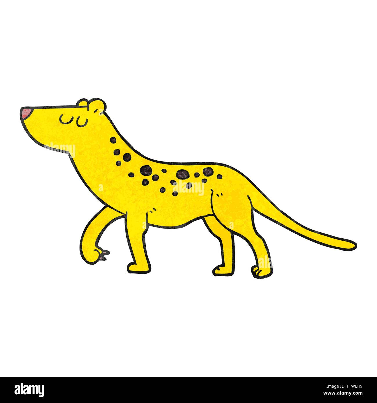 freehand textured cartoon leopard Stock Vector Image & Art - Alamy