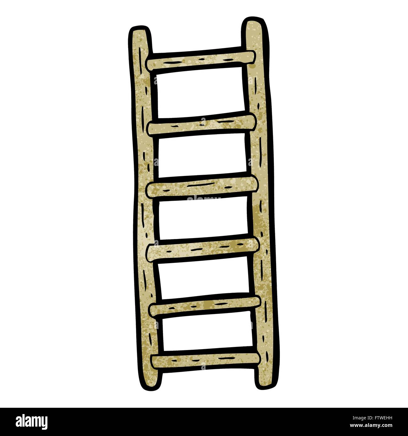 freehand textured cartoon ladder Stock Vector Image & Art - Alamy