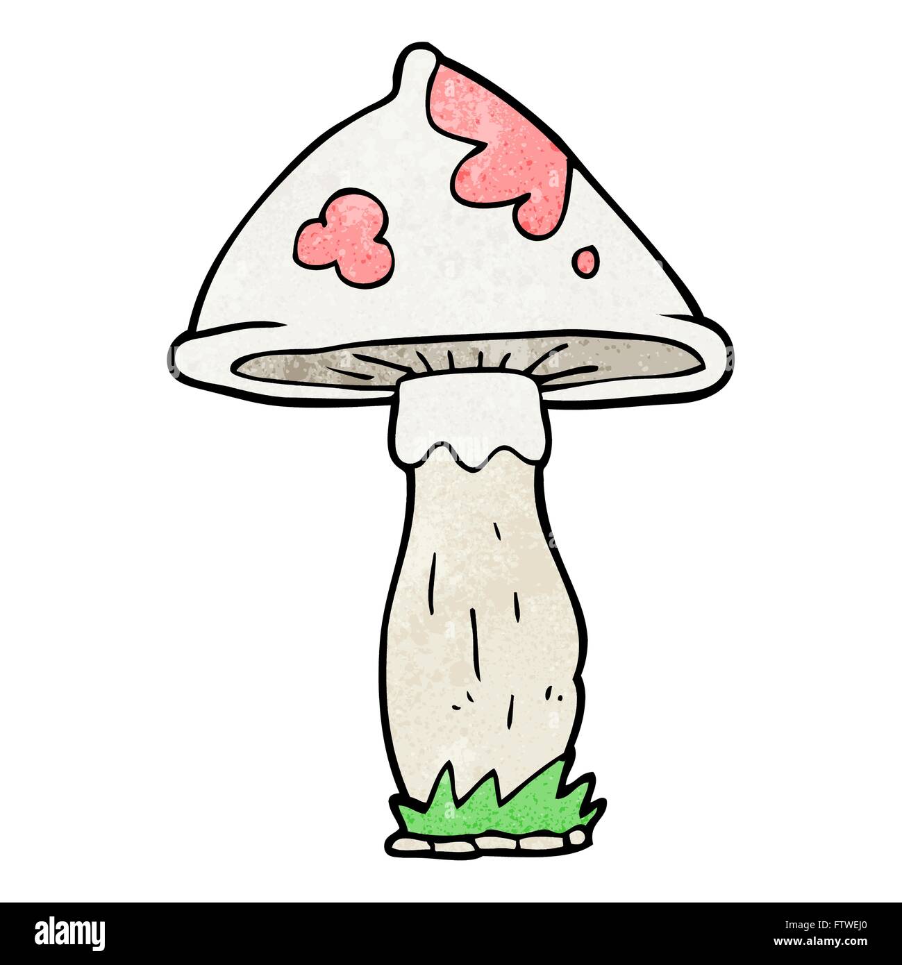 freehand textured cartoon mushroom Stock Vector Image & Art - Alamy