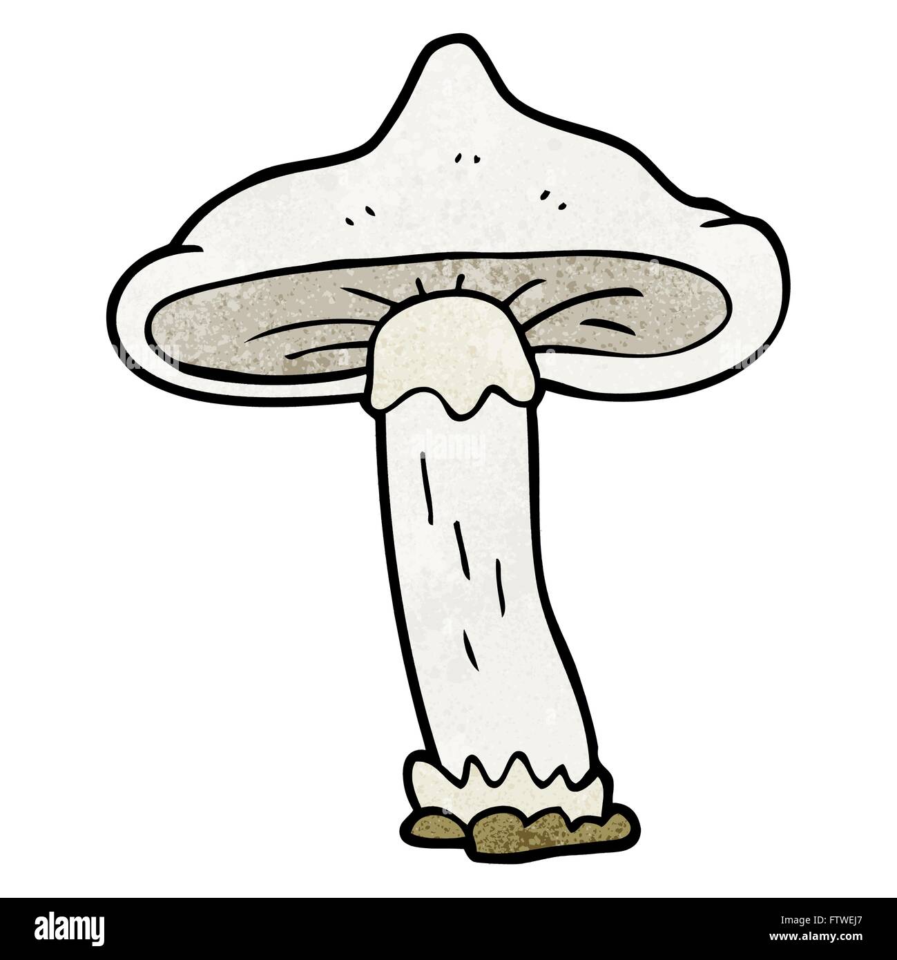 freehand textured cartoon mushroom Stock Vector Image & Art - Alamy
