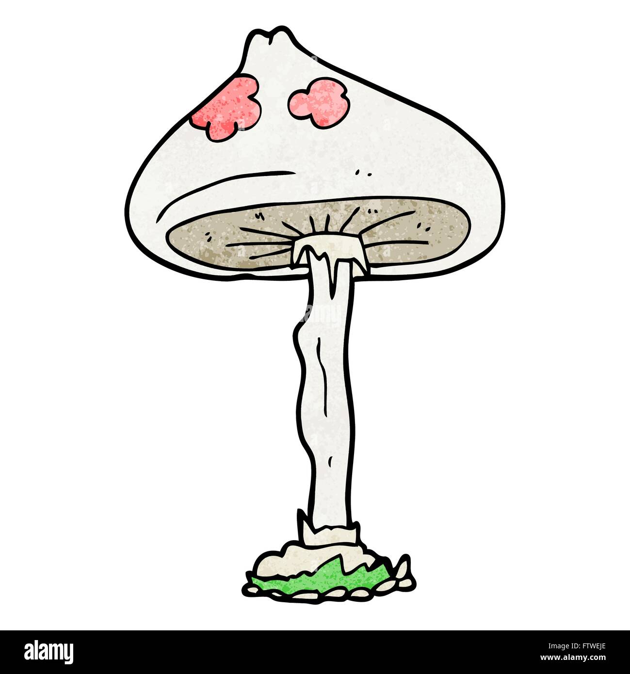 freehand textured cartoon mushroom Stock Vector Image & Art - Alamy
