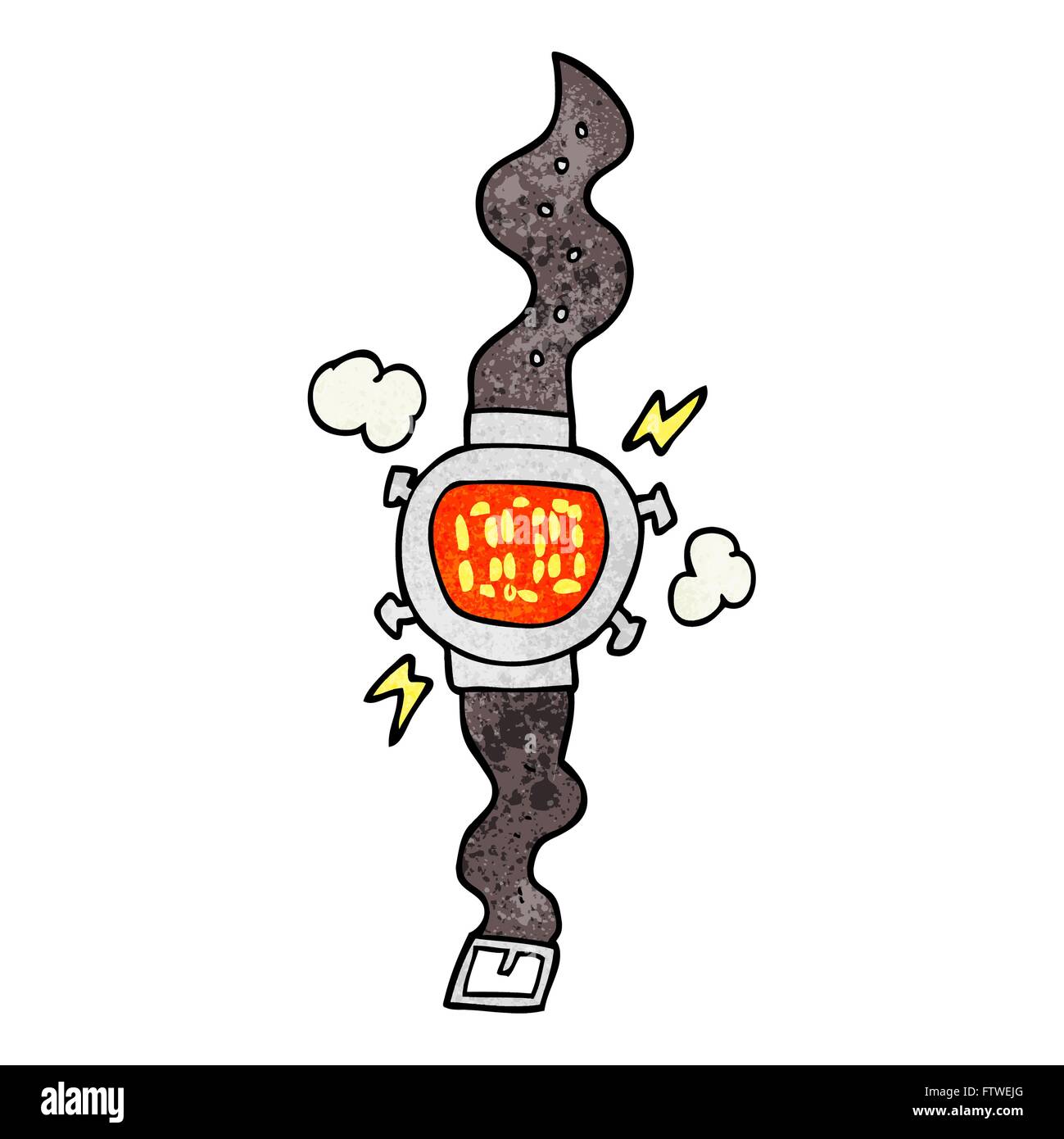 freehand textured cartoon wrist watch Stock Vector Image & Art - Alamy