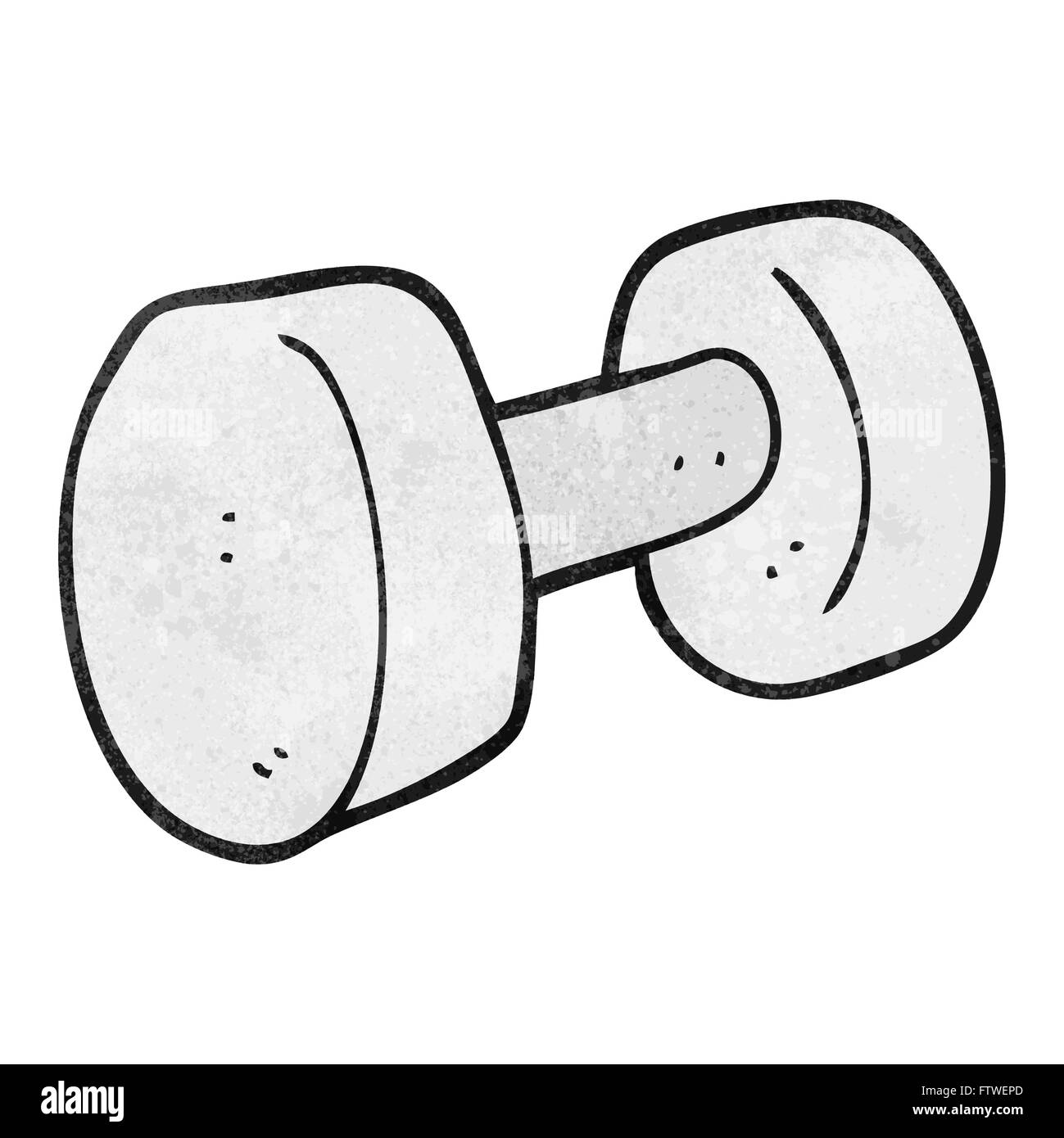 freehand textured cartoon dumbbell Stock Vector Image & Art - Alamy