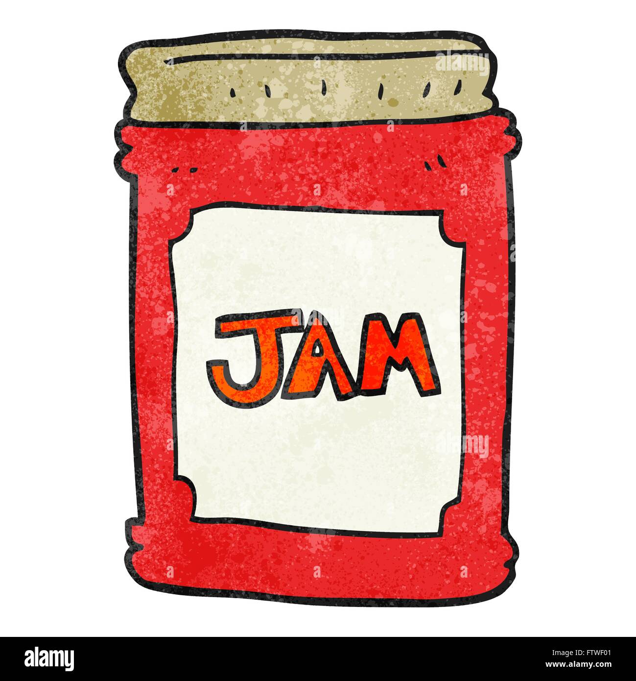 freehand textured cartoon jam jar Stock Vector Image & Art - Alamy