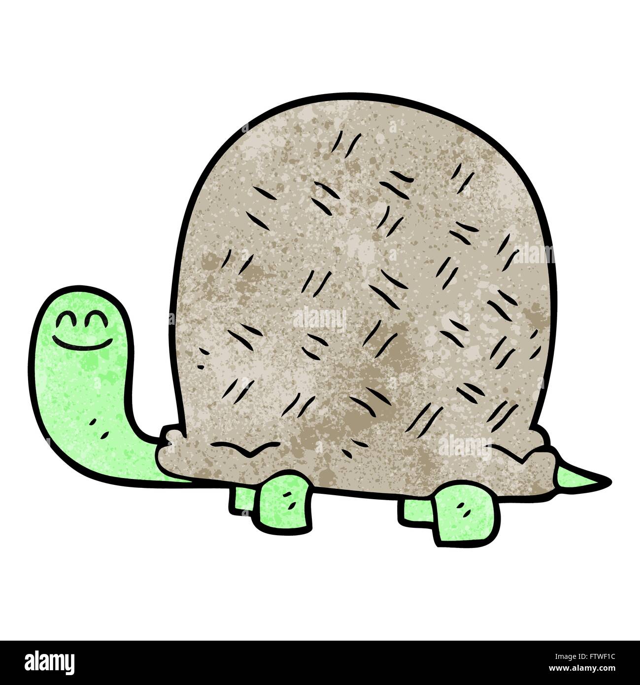 freehand textured cartoon tortoise Stock Vector Image & Art - Alamy