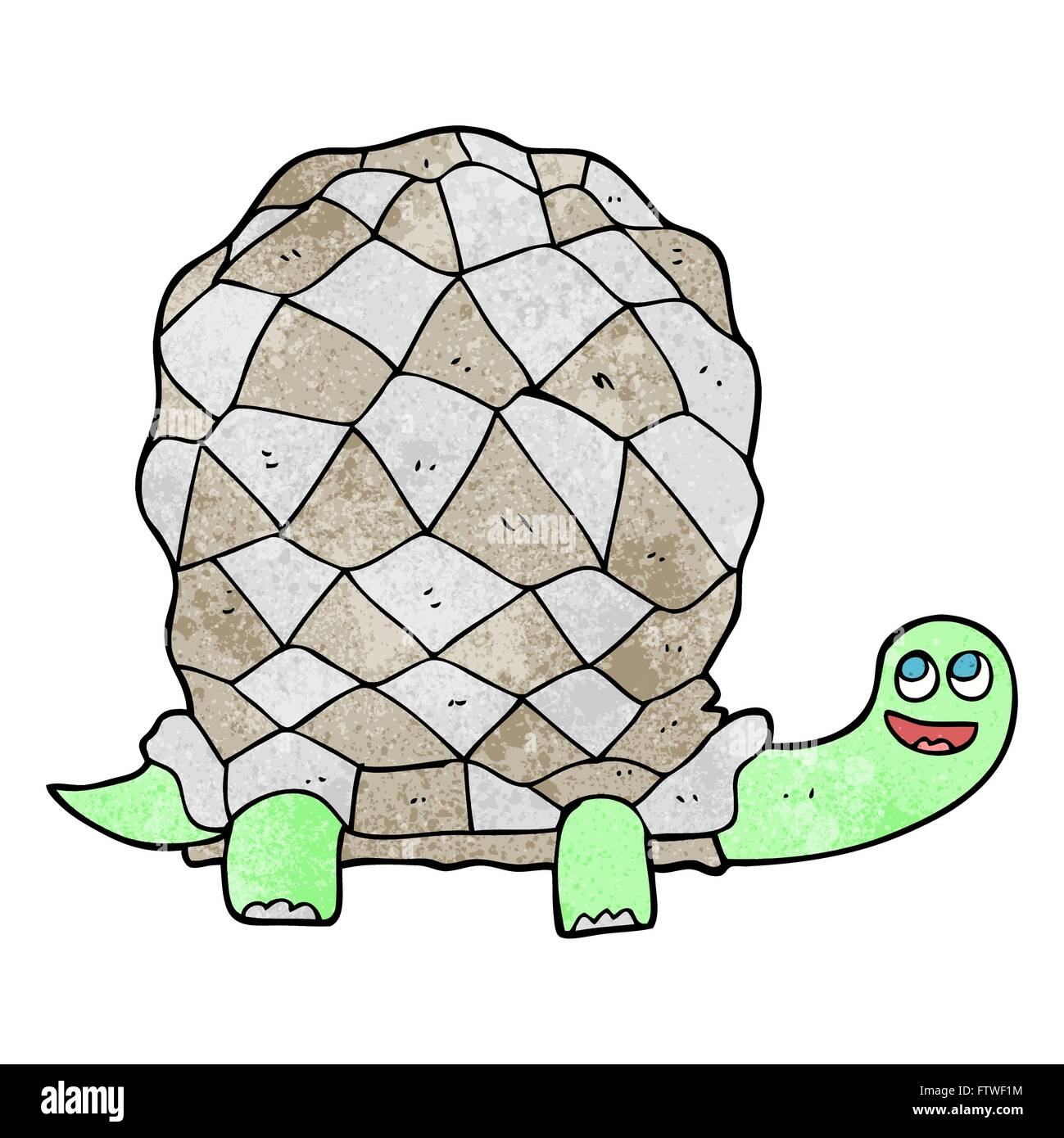 freehand textured cartoon tortoise Stock Vector Image & Art - Alamy