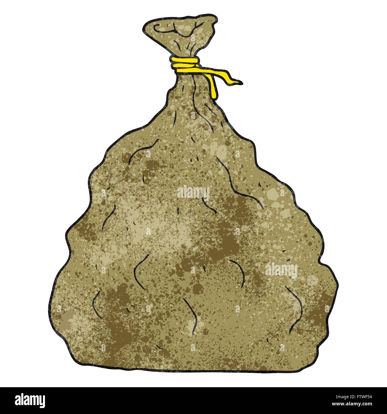 freehand textured cartoon tied sack Stock Vector Image & Art - Alamy