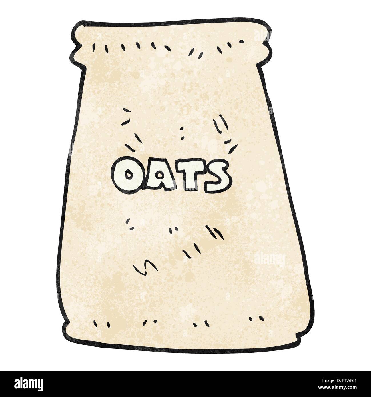 freehand textured cartoon bag of oats Stock Vector Image & Art - Alamy