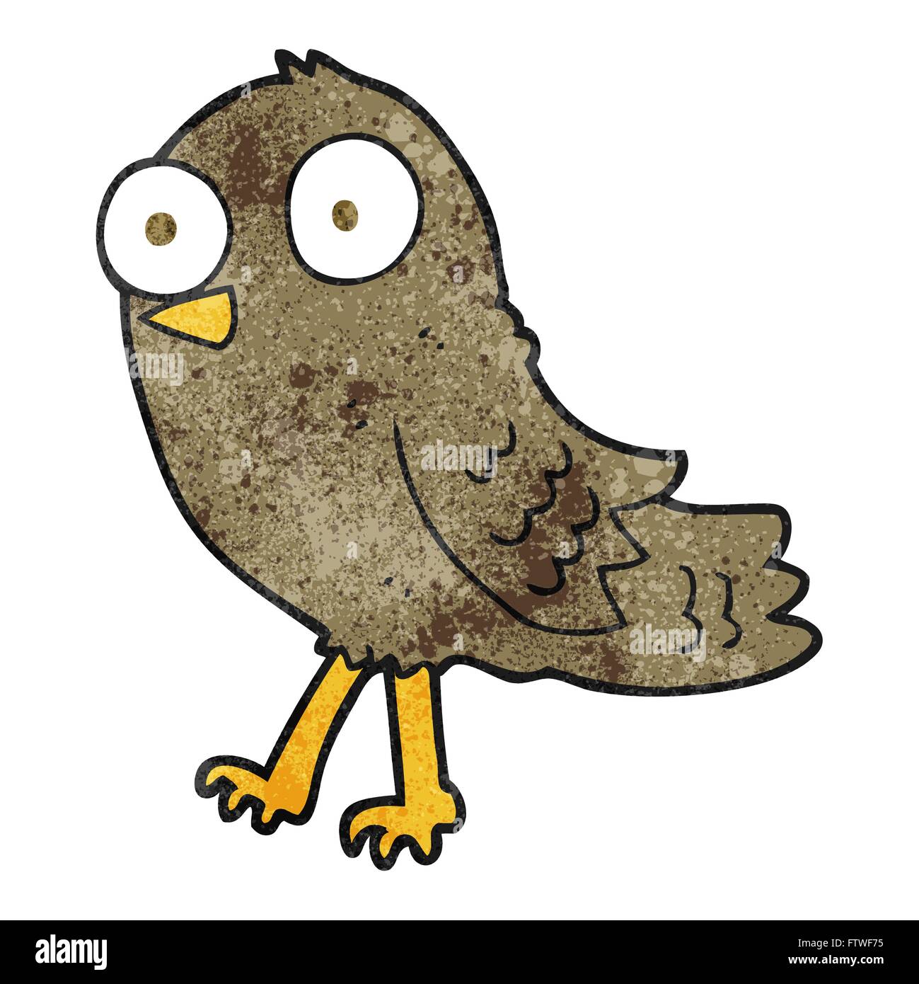 freehand textured cartoon bird Stock Vector Image & Art - Alamy