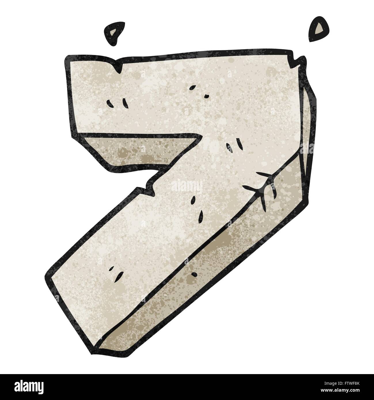 freehand textured cartoon stone number seven Stock Vector Image & Art ...