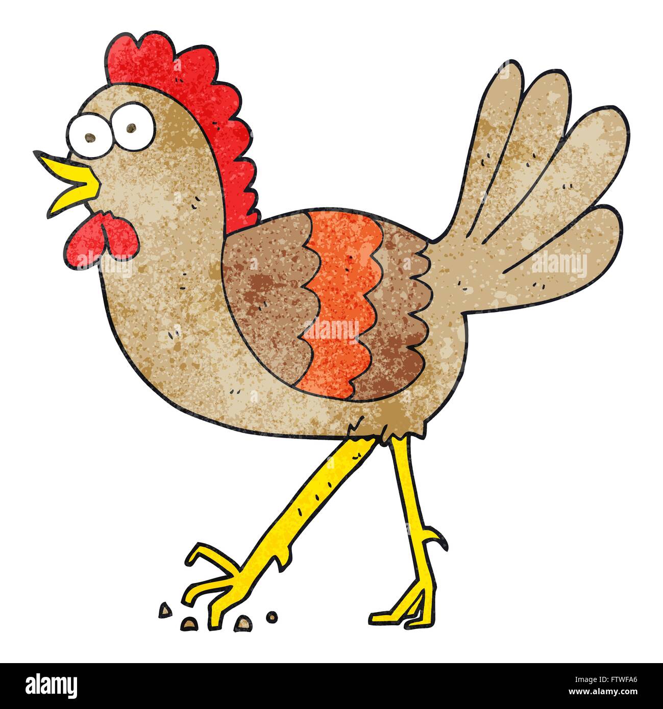freehand textured cartoon chicken Stock Vector Image & Art - Alamy