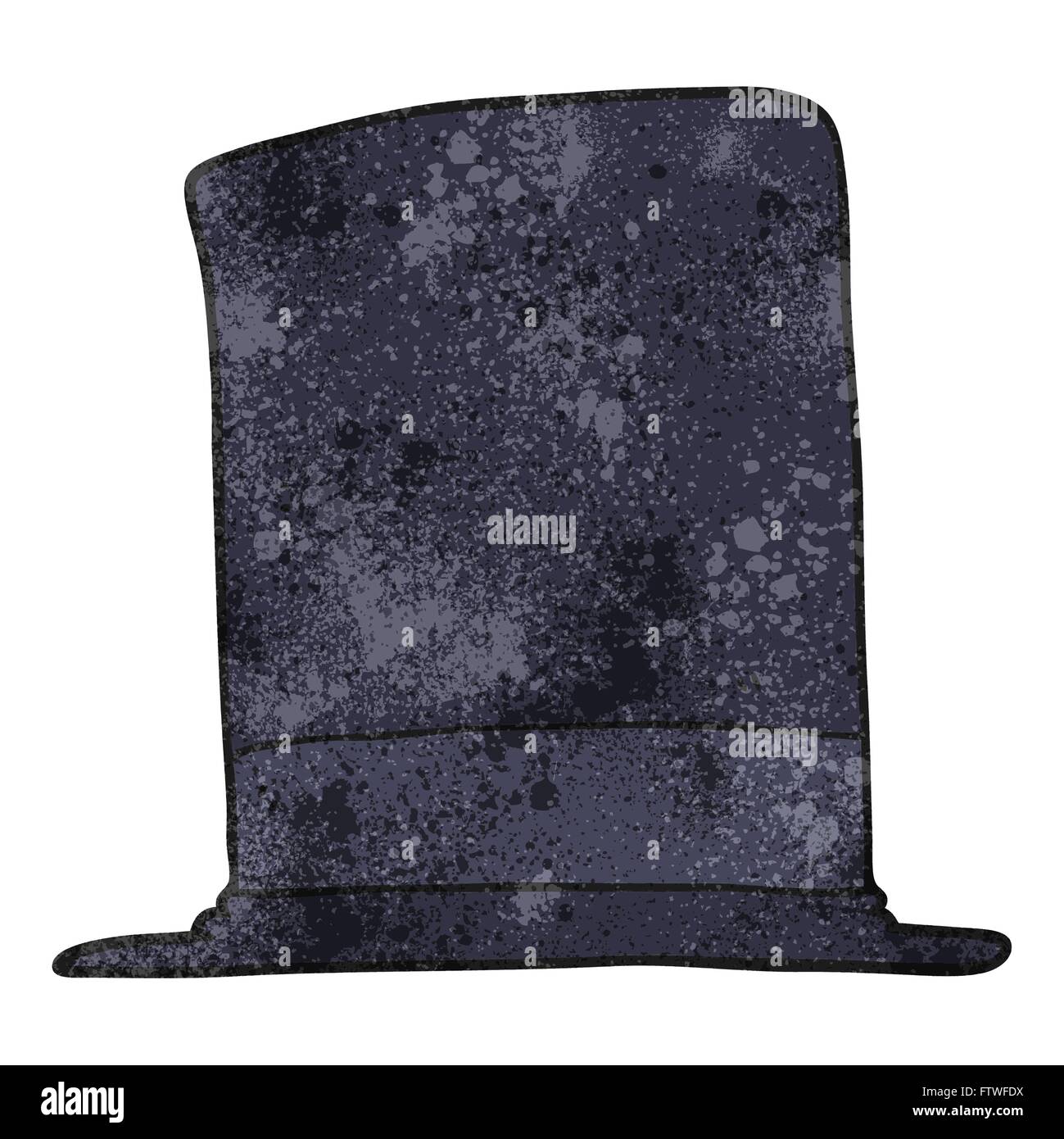 freehand textured cartoon top hat Stock Vector Image & Art - Alamy