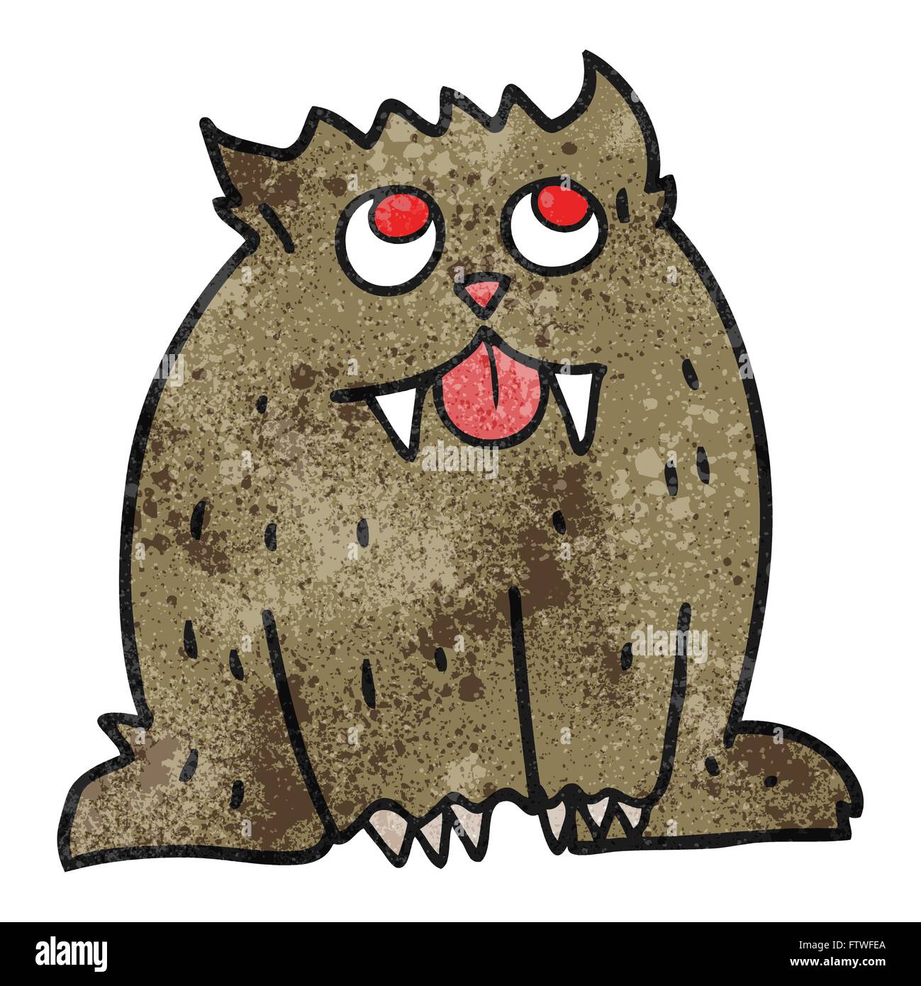 freehand textured cartoon beast Stock Vector Image & Art - Alamy