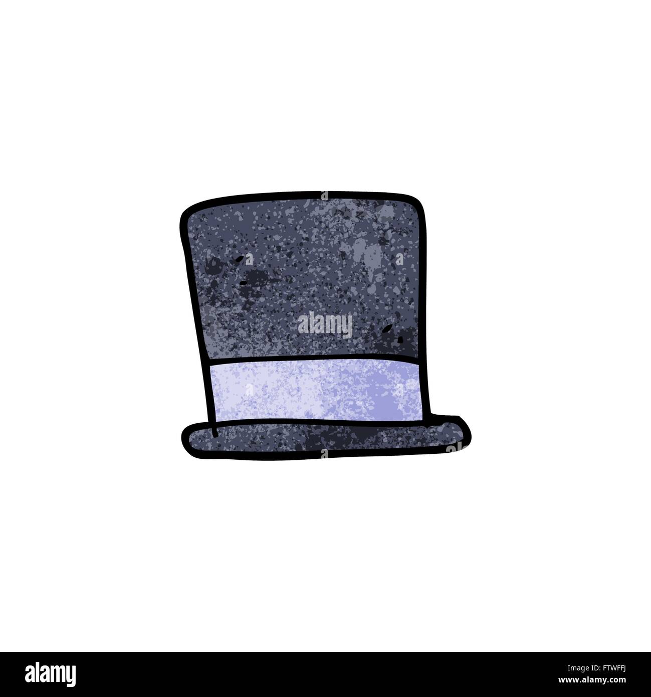 freehand textured cartoon top hat Stock Vector Image & Art - Alamy