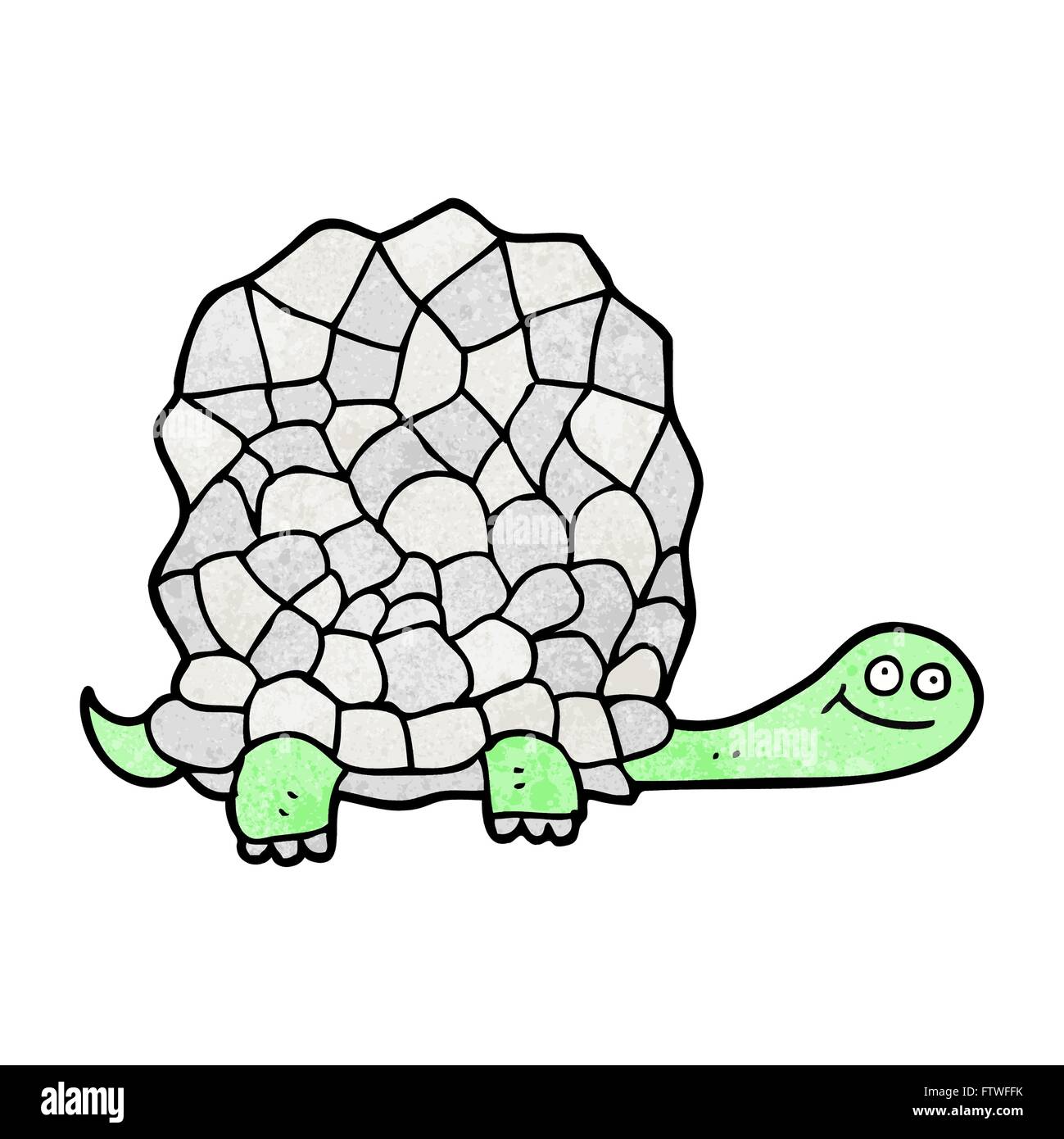 freehand textured cartoon tortoise Stock Vector Image & Art - Alamy
