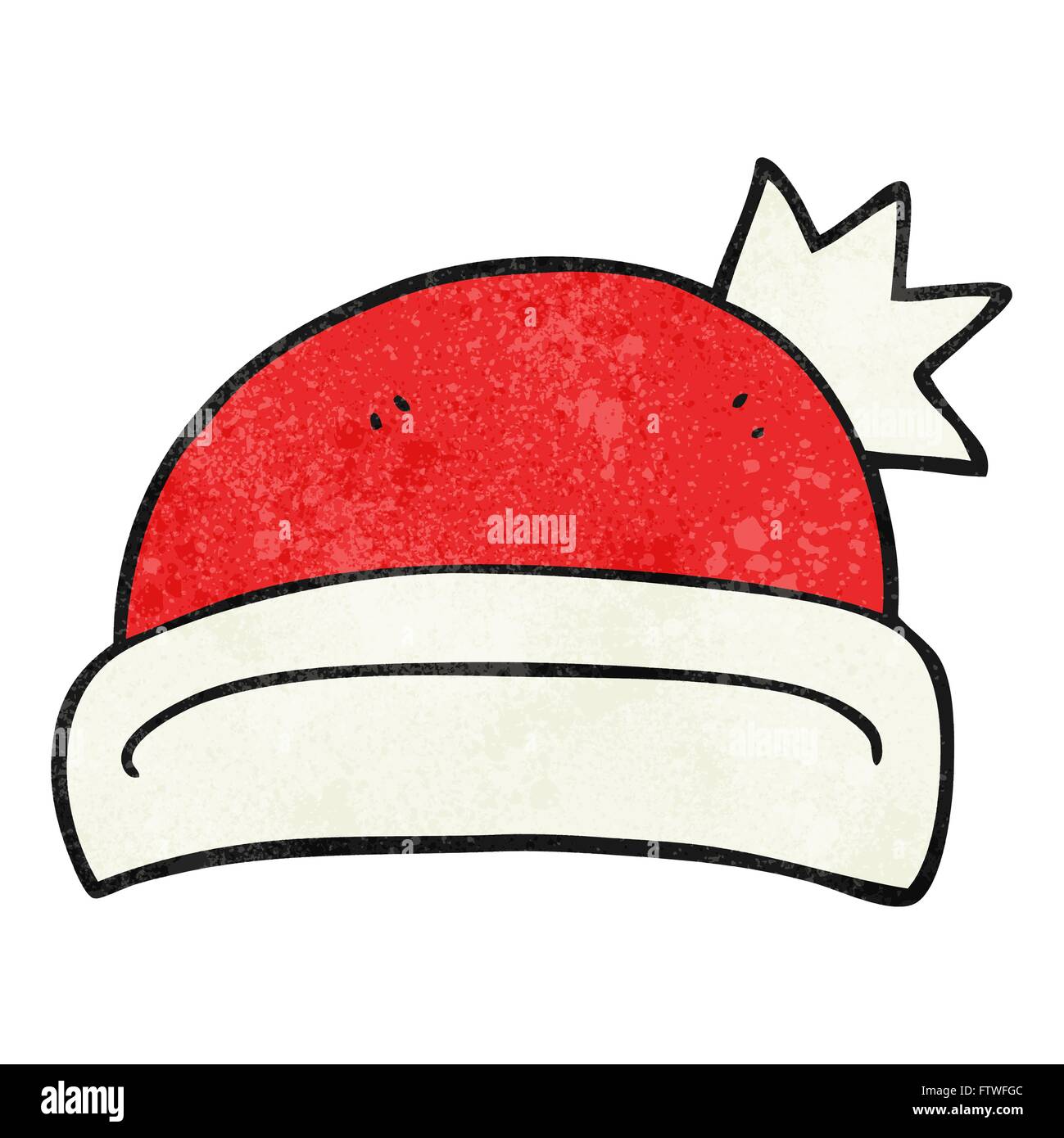 freehand textured cartoon christmas hat Stock Vector Image & Art - Alamy