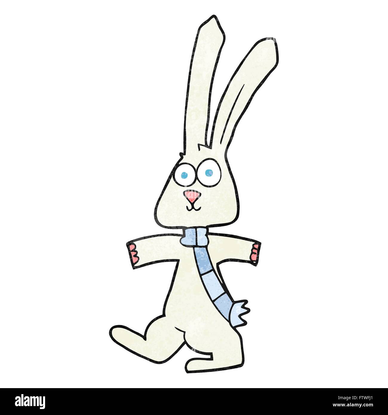 freehand textured cartoon rabbit Stock Vector Image & Art - Alamy