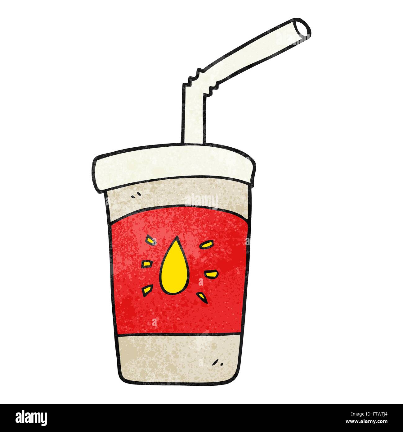 freehand textured cartoon soda drink Stock Vector Image & Art - Alamy
