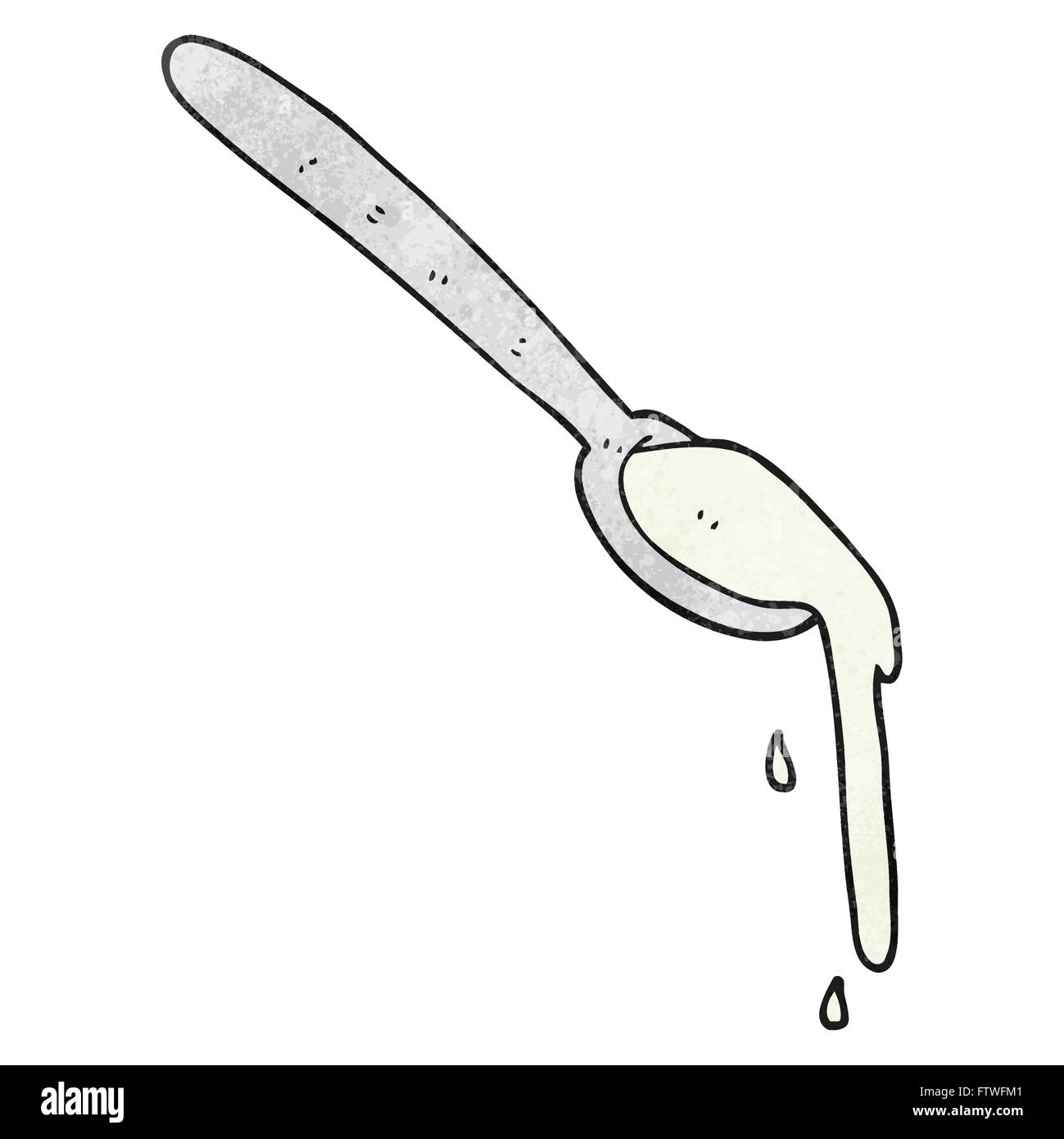 freehand textured cartoon spoonful Stock Vector Image & Art - Alamy