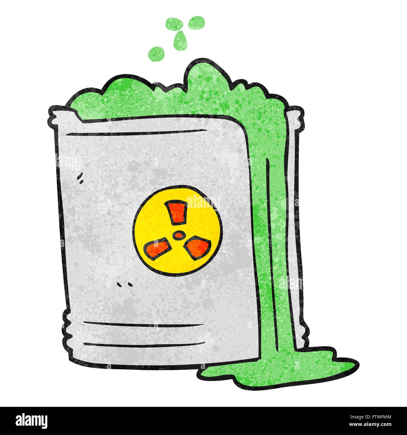 freehand textured cartoon radioactive waste Stock Vector Image & Art ...