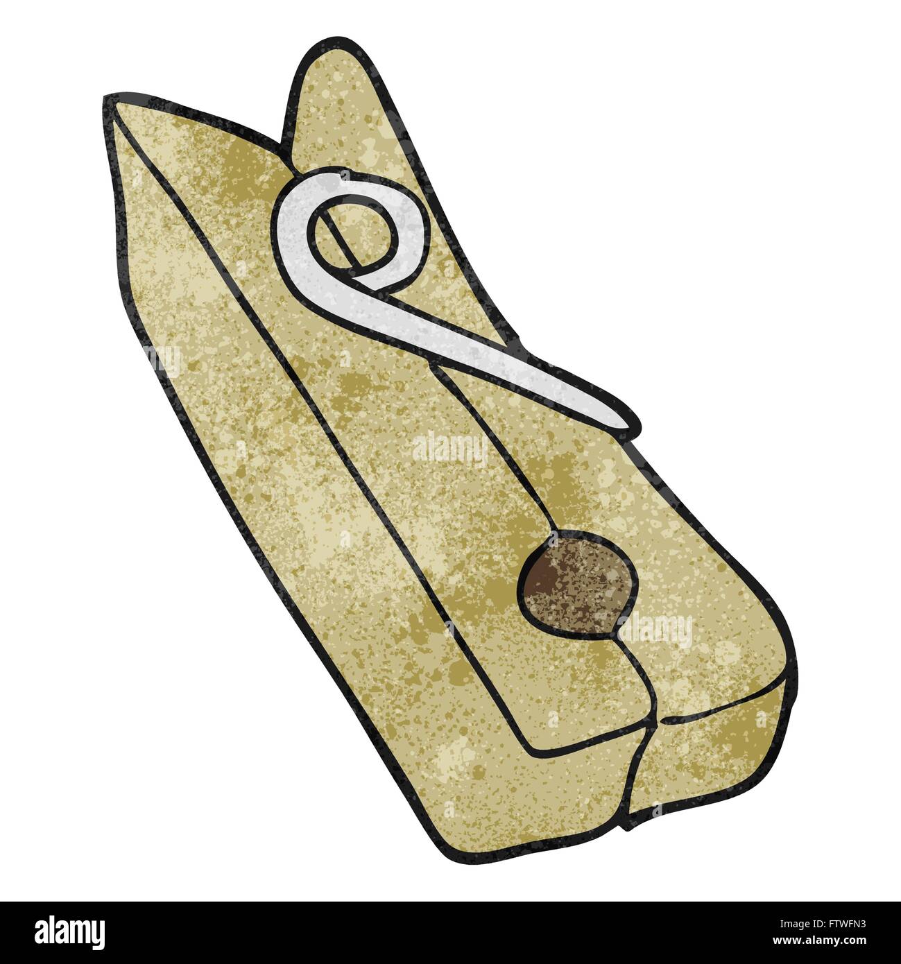 freehand textured cartoon wood peg Stock Vector Image & Art - Alamy