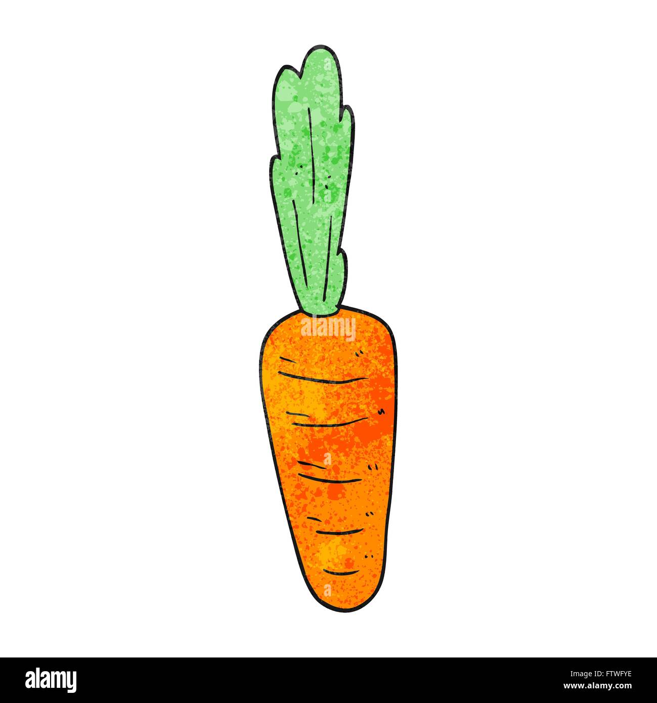 freehand textured cartoon carrot Stock Vector Image & Art - Alamy