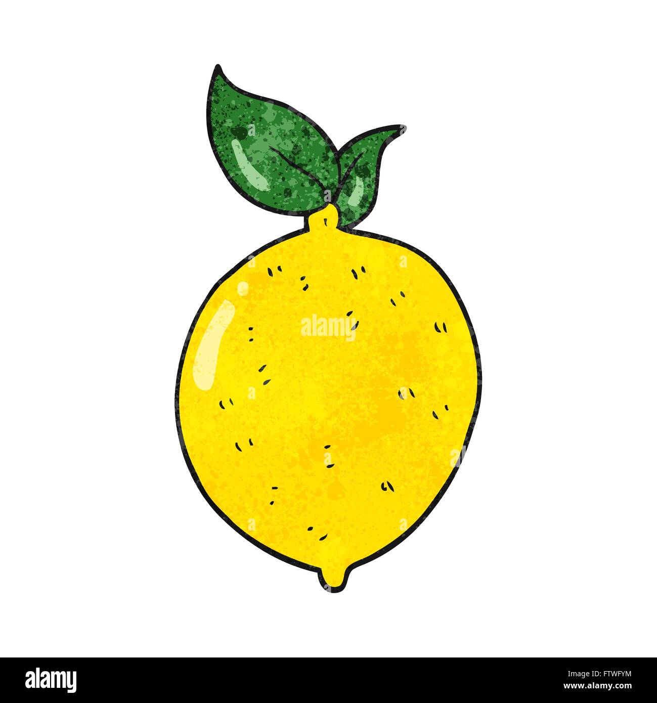 freehand textured cartoon lemon Stock Vector Image & Art - Alamy