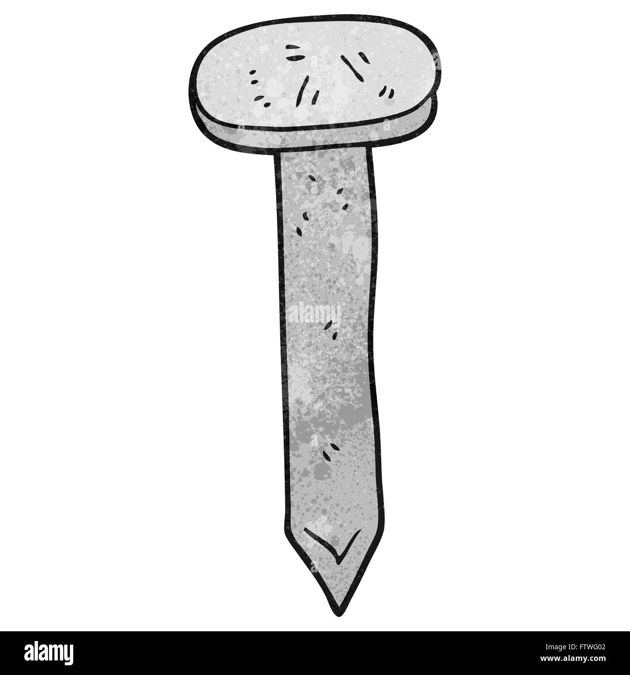 Freehand drawn cartoon nail hi-res stock photography and images - Alamy