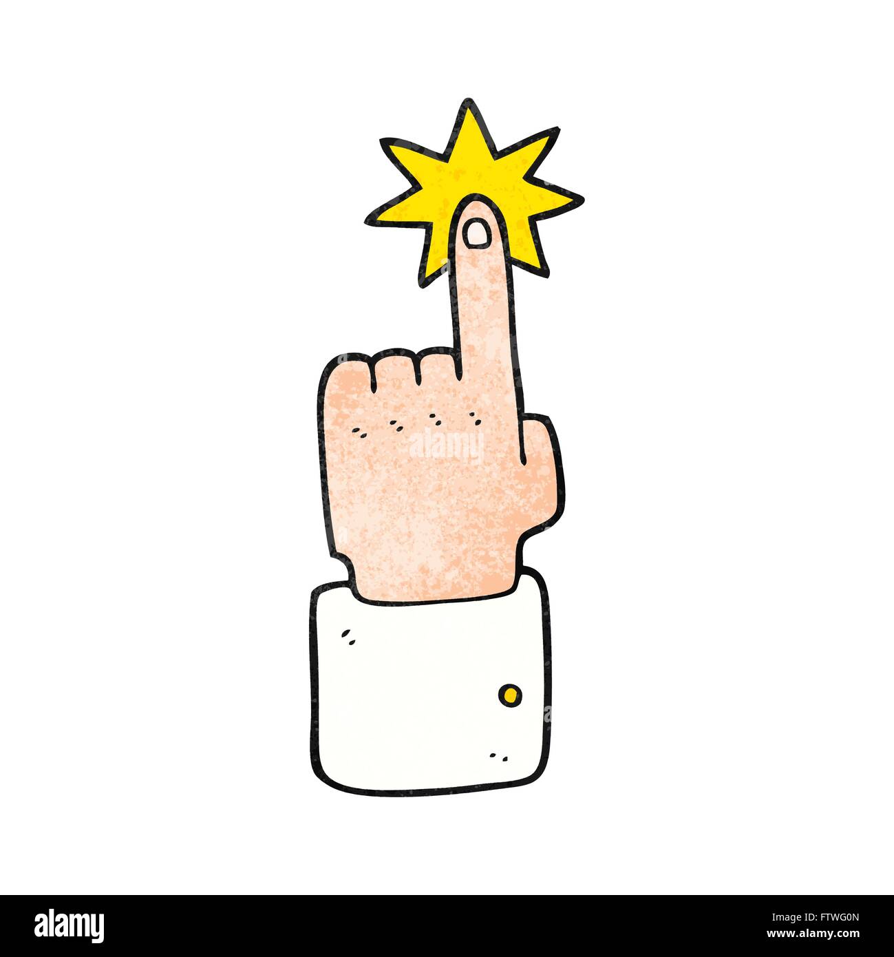 freehand textured cartoon pointing hand Stock Vector Image & Art - Alamy